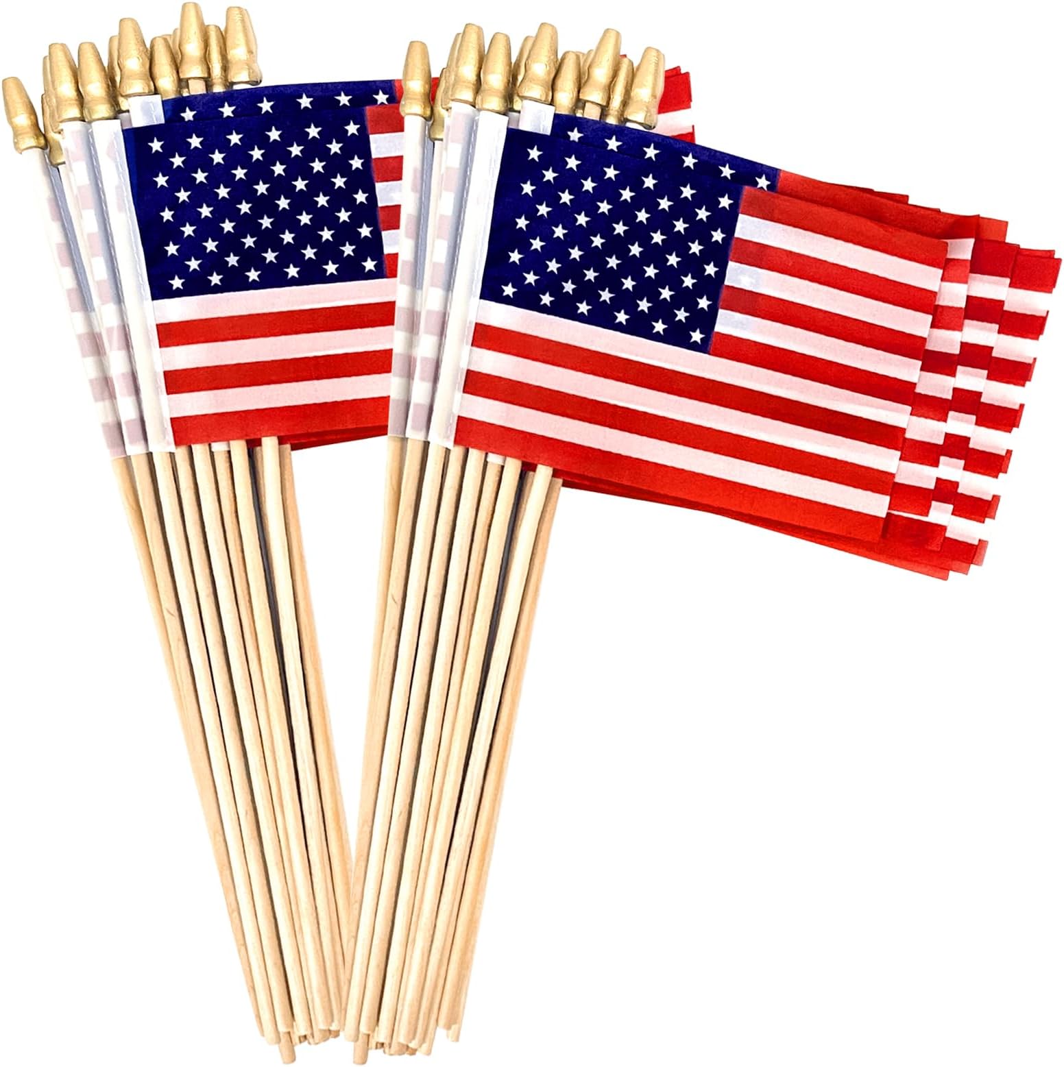 Amazon.com : Shimeyao 250 Pcs Handheld American Flag Bulk, 8 x 12 ...