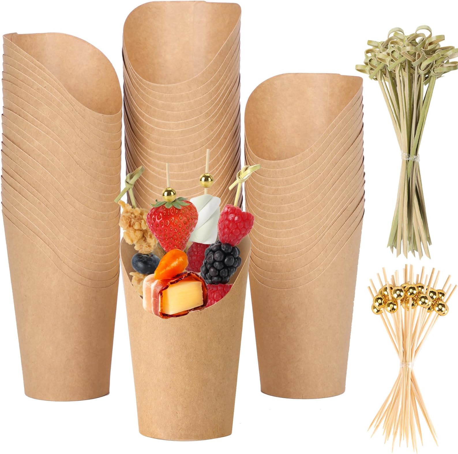 Amazon.com: HOIGON 150 PCS 16oz French Fry Cups, Disposable French ...