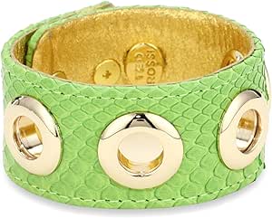 Amazon.com: Ted Rossi "Palm Beach Chic" Python Metal Circle Soft Cuff Bracelet: Clothing, Shoes ...