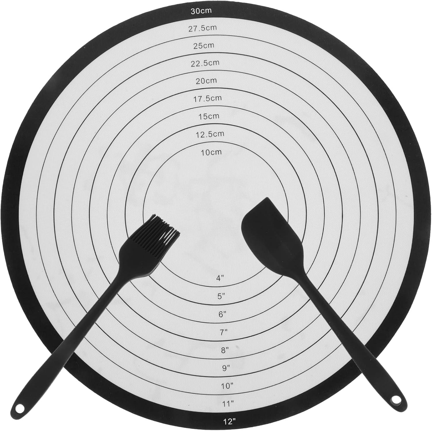 Amazon.com: Pie Rolling Mat Silicone Baking Mat Round Pastry Mat Non ...