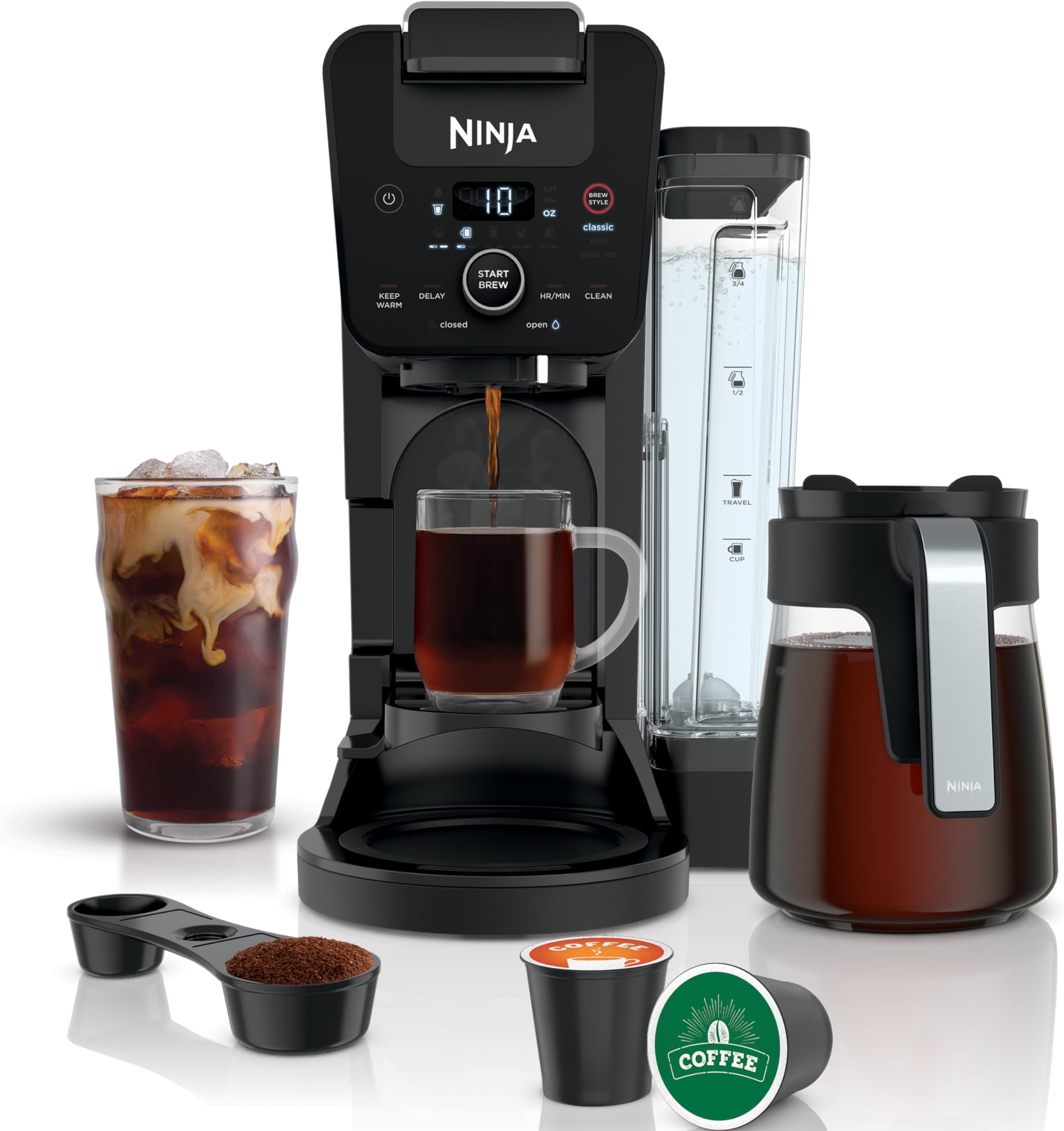 Amazon.com: Ninja CFP105 DualBrew Hot & Iced Coffee Maker, Single-Serve ...