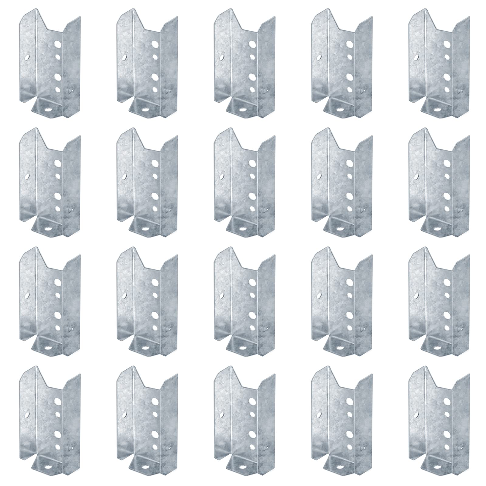 Snapklik.com : 20 Pcs 2x4 Fence Bracket, 20 Gauge Hot Dip Galvanized ...