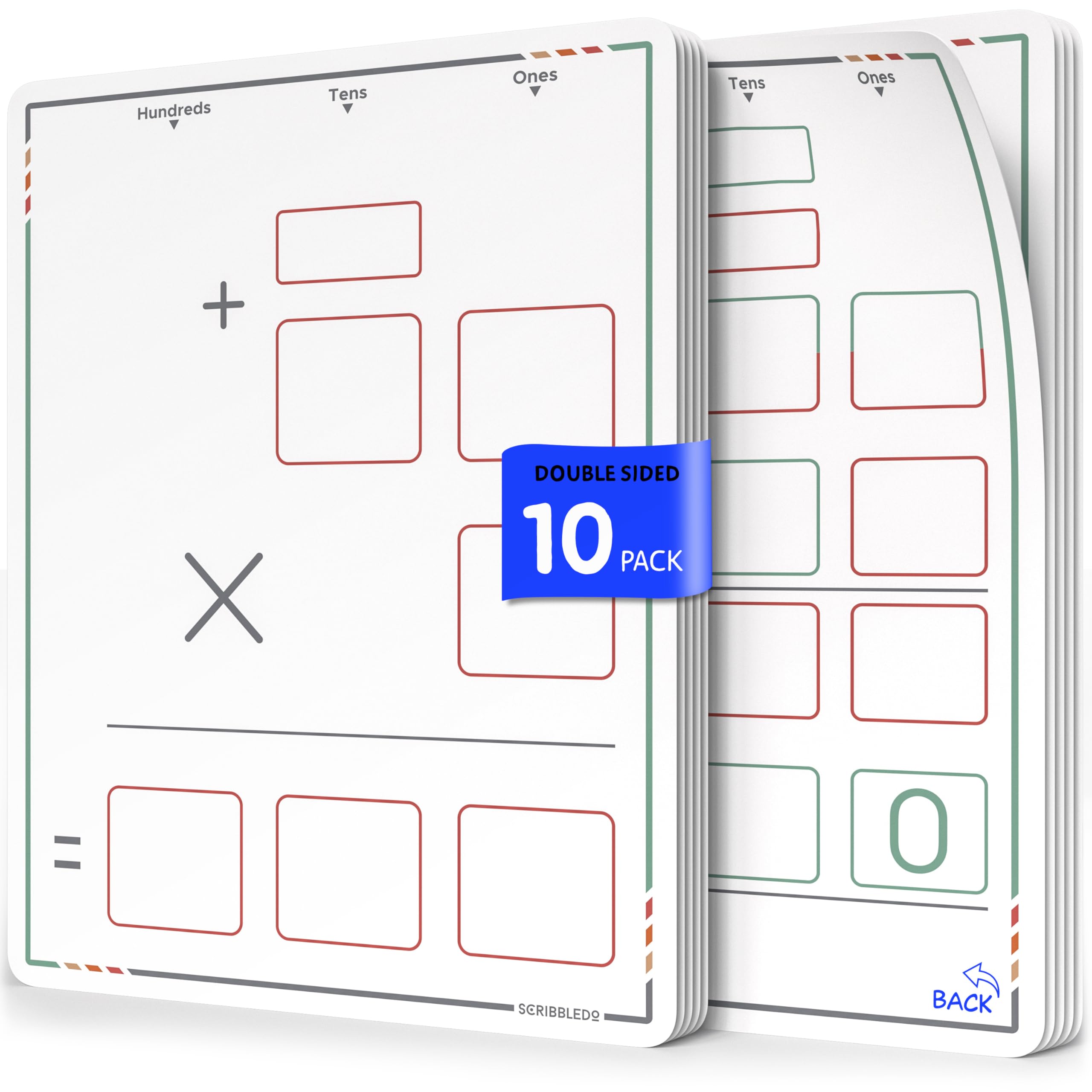 Amazon.com : SCRIBBLEDO Multiplication Math Practice 9”x12” Small White ...