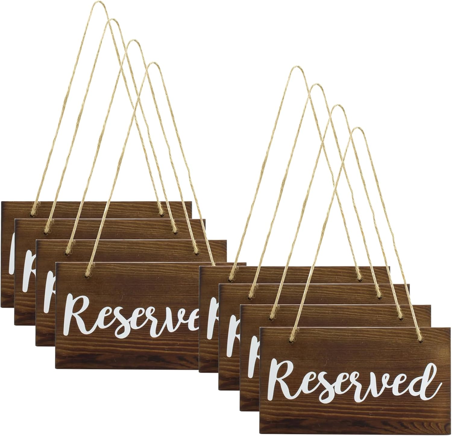 Amazon.com: 8 PCS Hanging Wooden Reserved Signs Rustic Reserved Seating ...