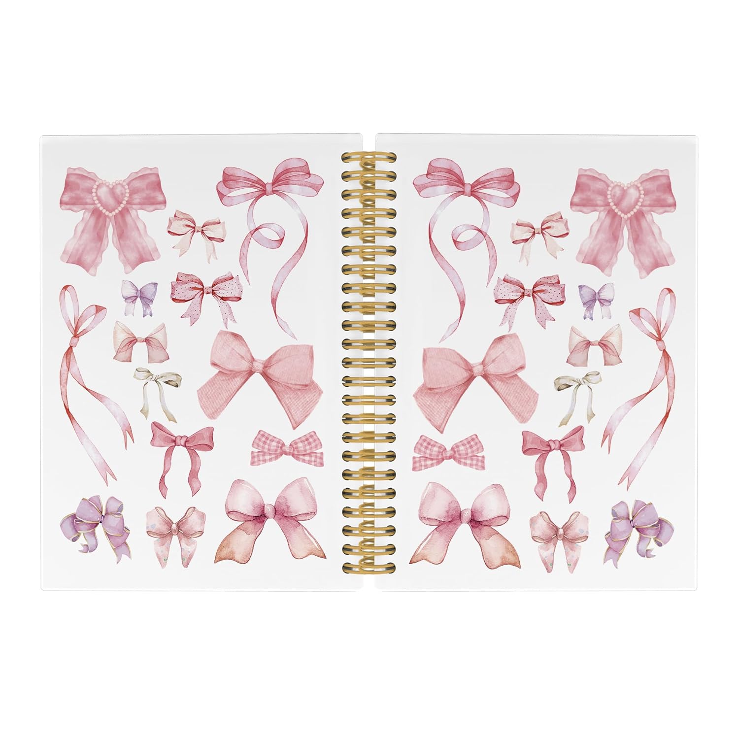 Amazon.com: Pugwak Coquette Bows Journal Notebook - Trendy Preppy Funky ...