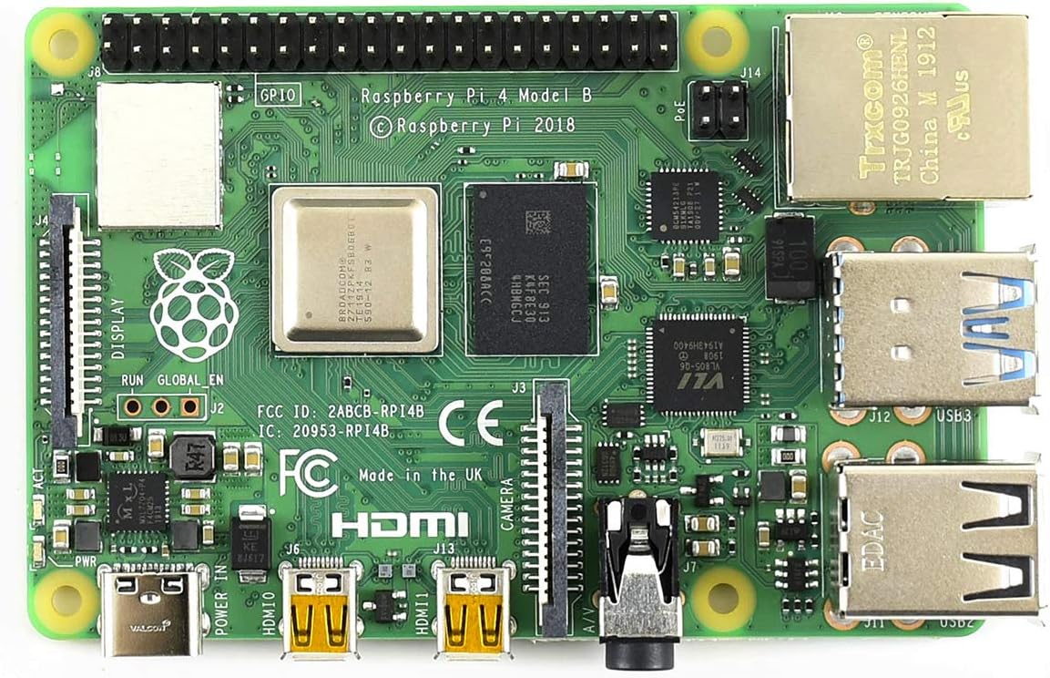 Waveshare Raspberry Pi 4 Model B Starter Kit includes PI4B-4GB TF Card ...