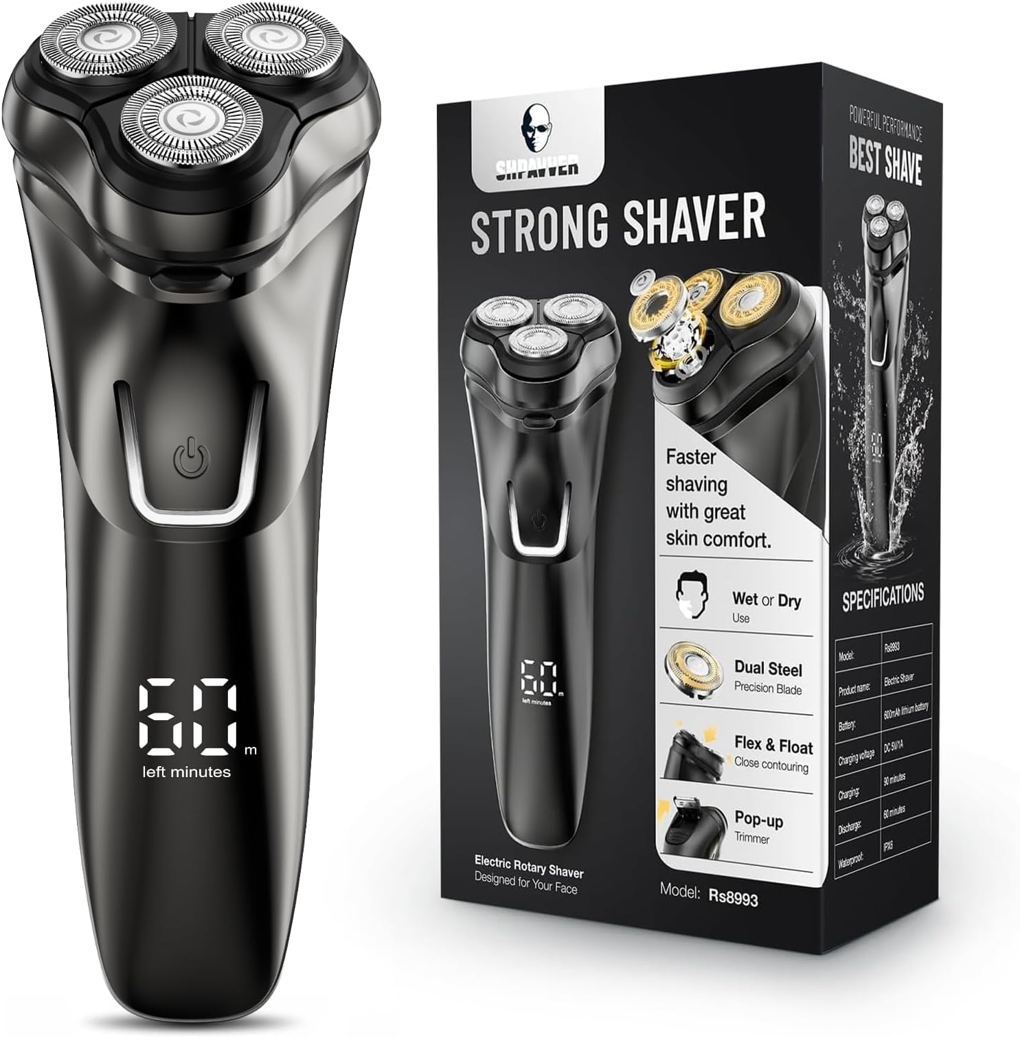 Amazon.com: Electric Razor for Men, SHPAVVER Electric Shaver for Men ...