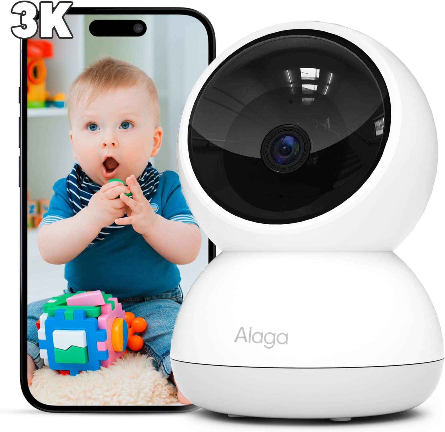 Amazon.com : Alaga 3K Security Camera for Home, 5G and 2.4G WiFi,360 ...
