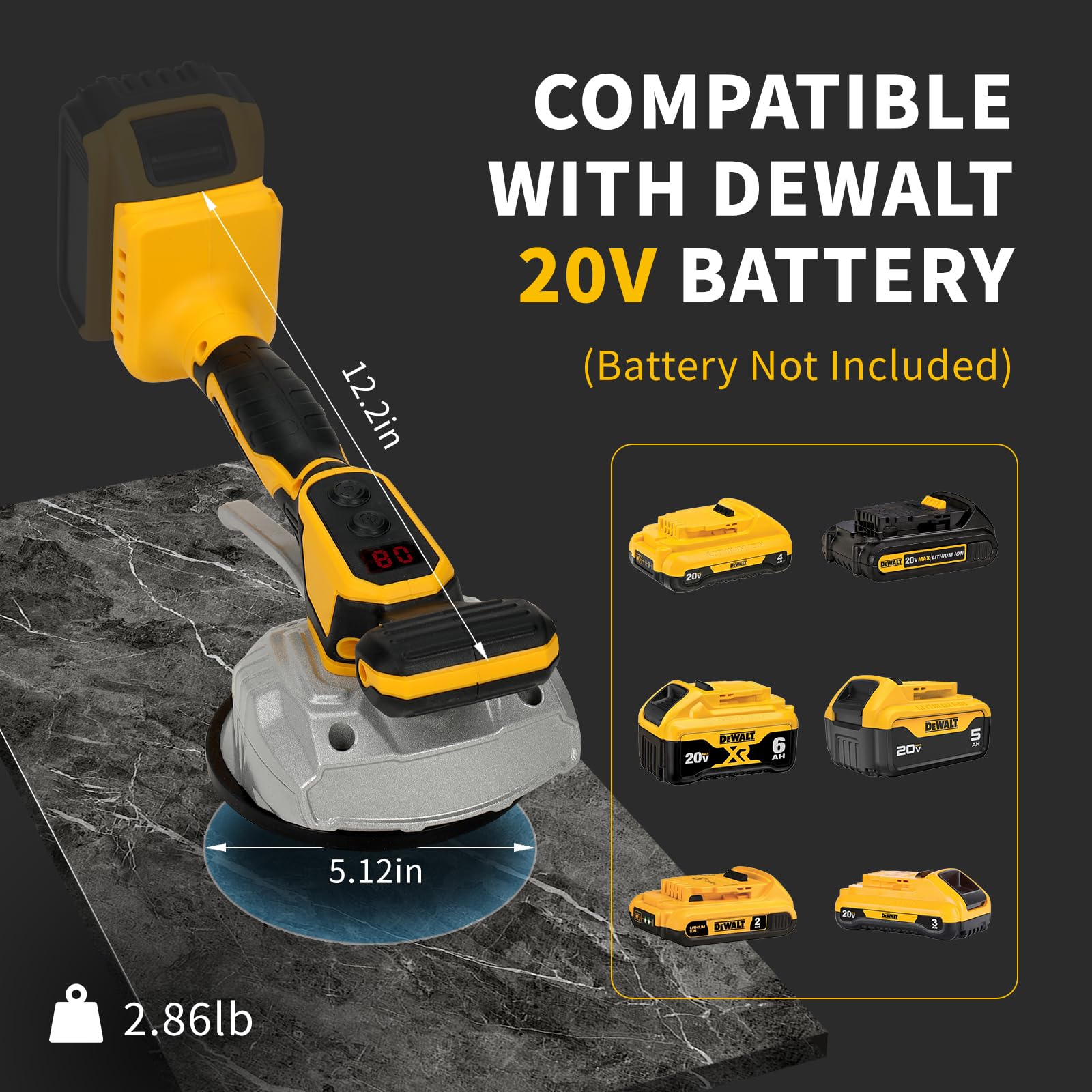 Tile Vibration Tool Vibration Machine HUICCN Cordless Tile Vibration ...
