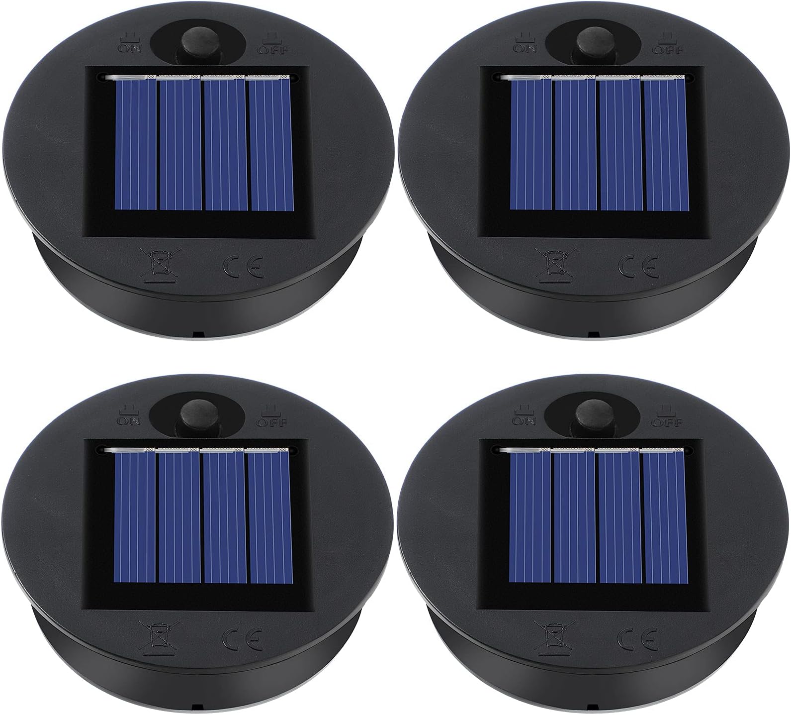 Amazon.com: 4 Pieces Replacement Solar Light Tops Outdoor Hanging ...