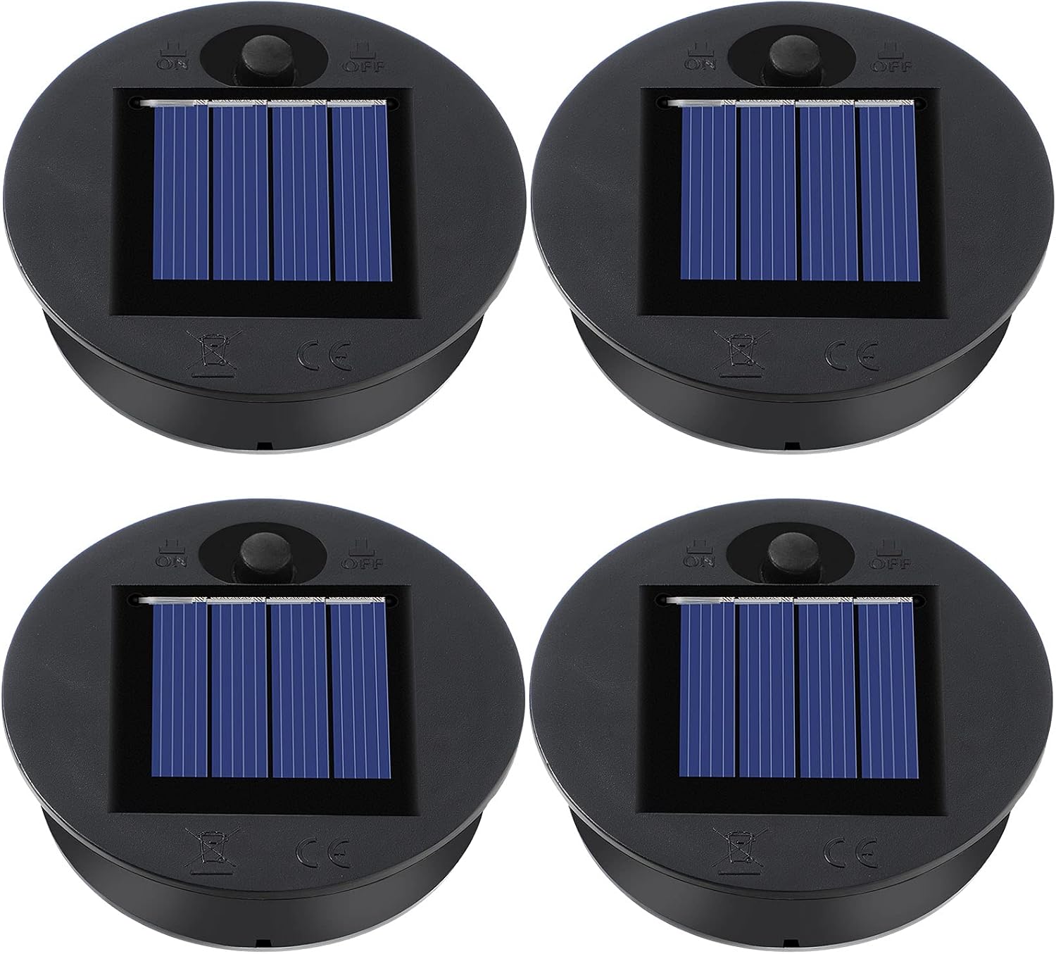 Amazon.com: 4 Pieces Replacement Solar Light Tops Outdoor Hanging ...
