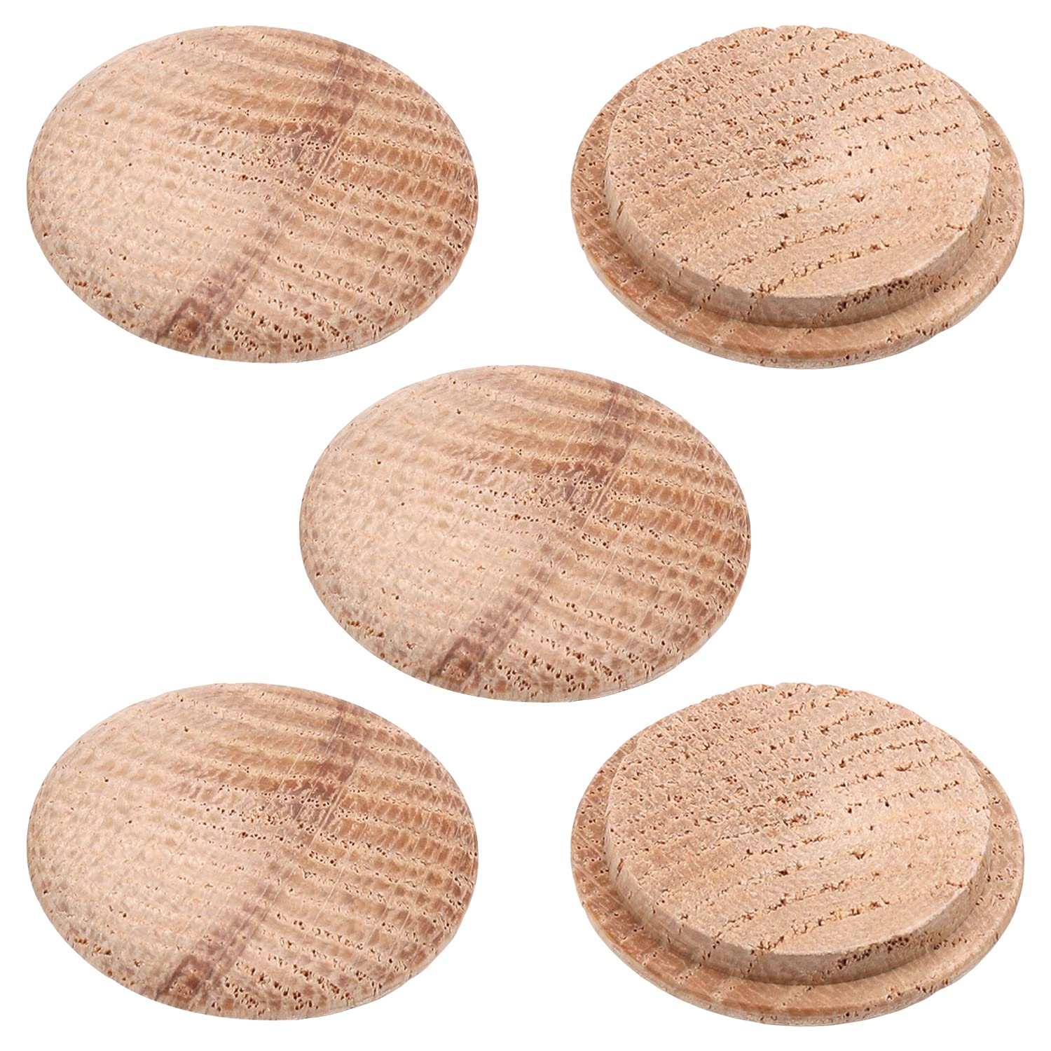 Amazon.com: MroMax 5Pcs Round Wood Button Plugs 0.98" Dia Oak Hardwood ...