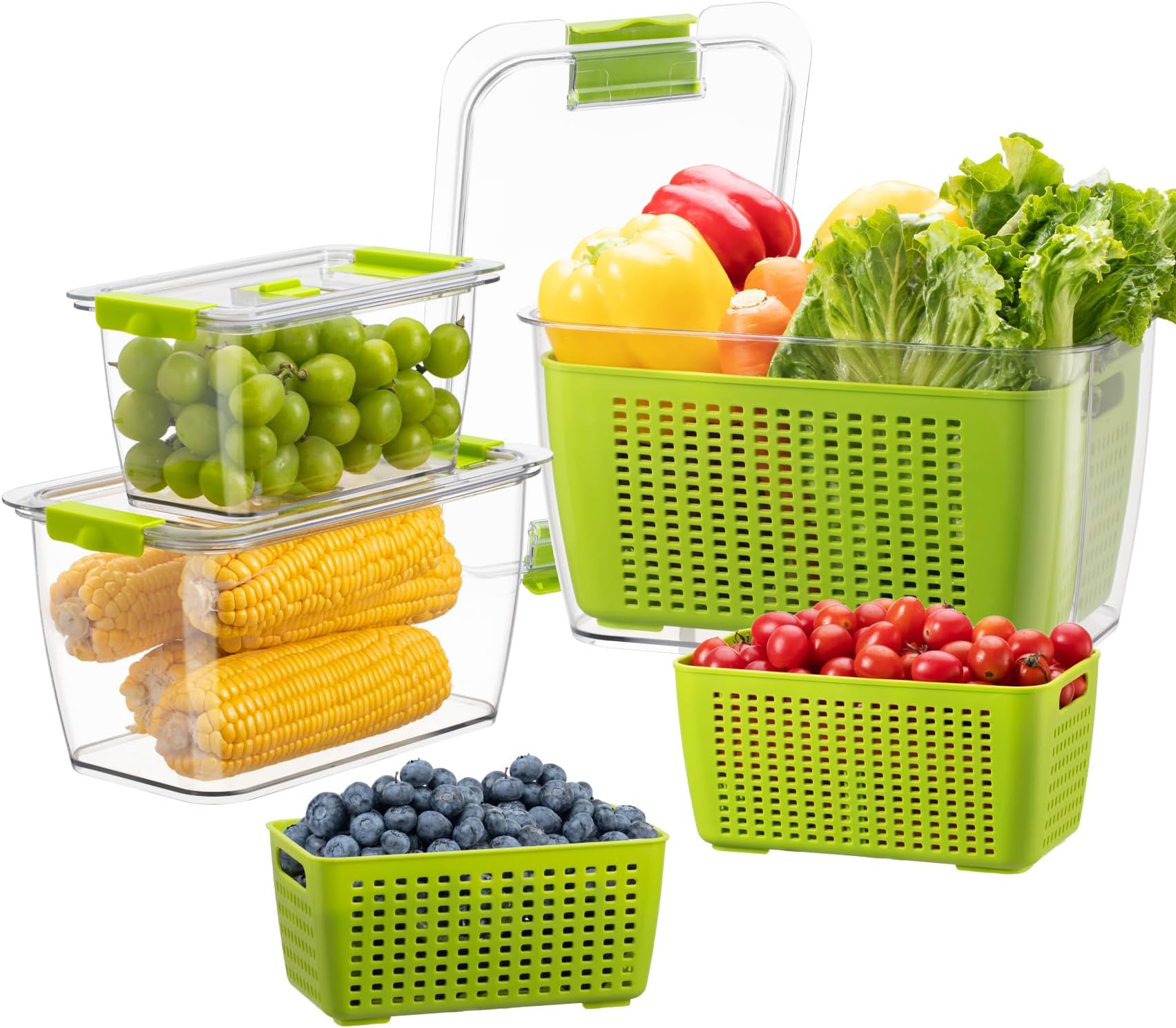 Sistema FreshWorks Food Storage Container Set | Fridge Food Boxes with ...