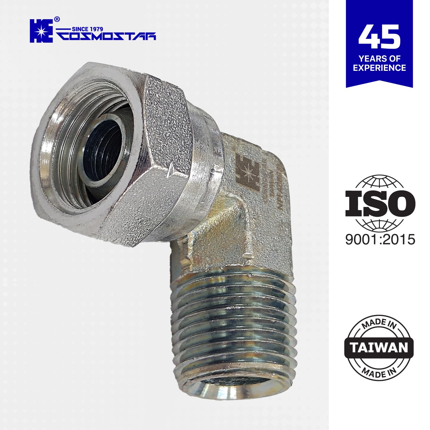Snapklik.com : Cosmostar 1/2" NPTF Male X 1/2" NPSM Pipe Swivel Elbow ...