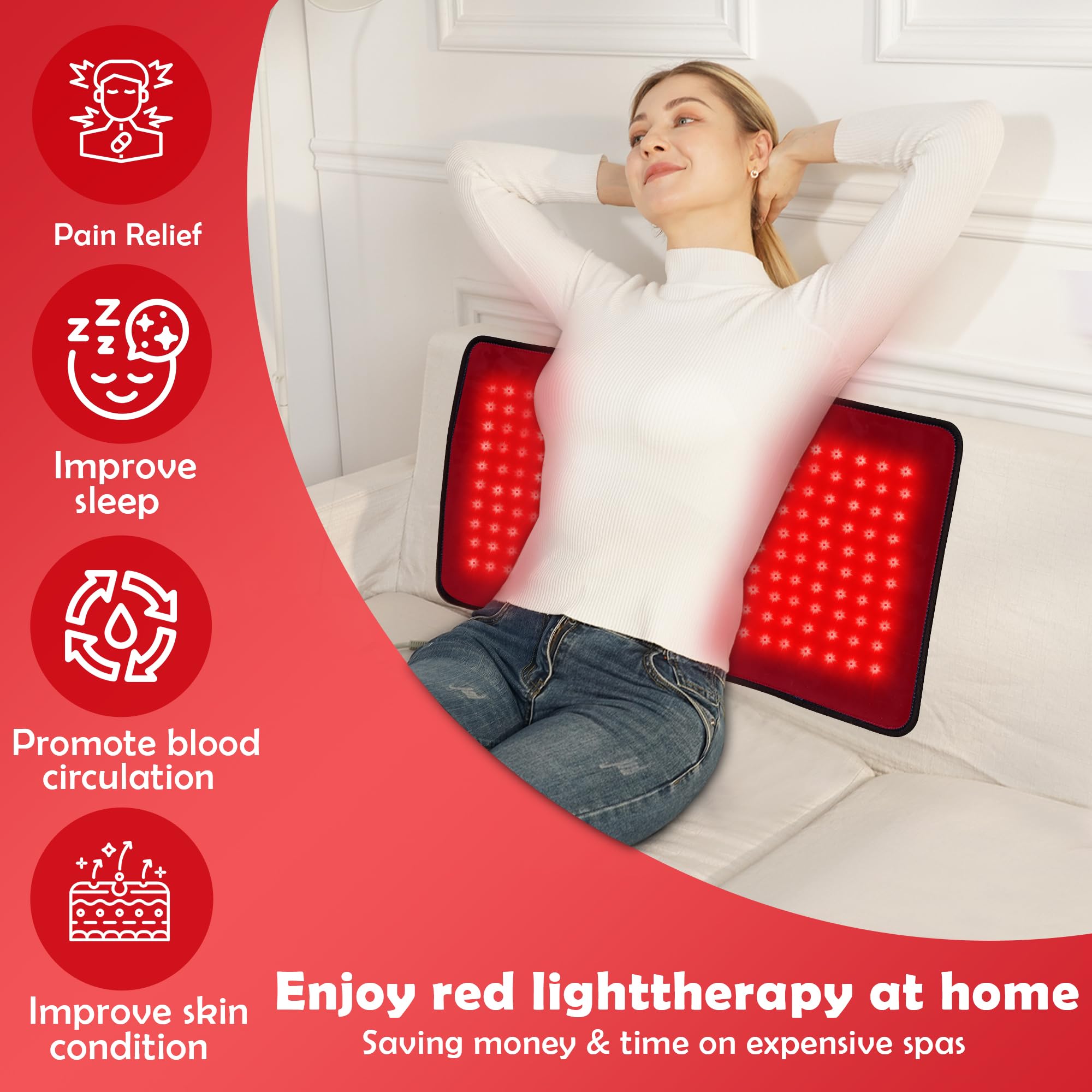 Snapklik.com : UTK Red & Blue Light Therapy For Body, 210 Pcs LEDs ...