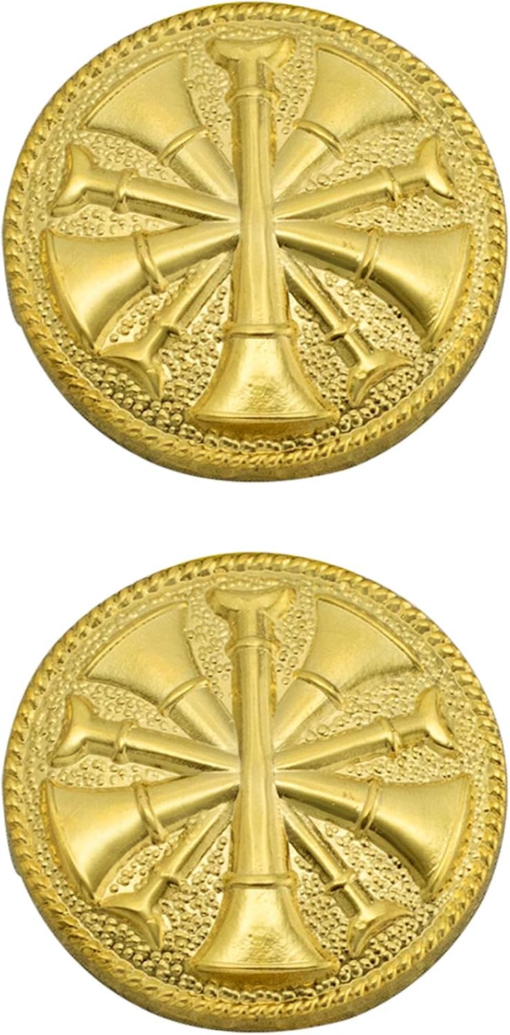 Amazon.com: Smith & Warren Five Crossed Fire Chief Bugles On Round Disc ...