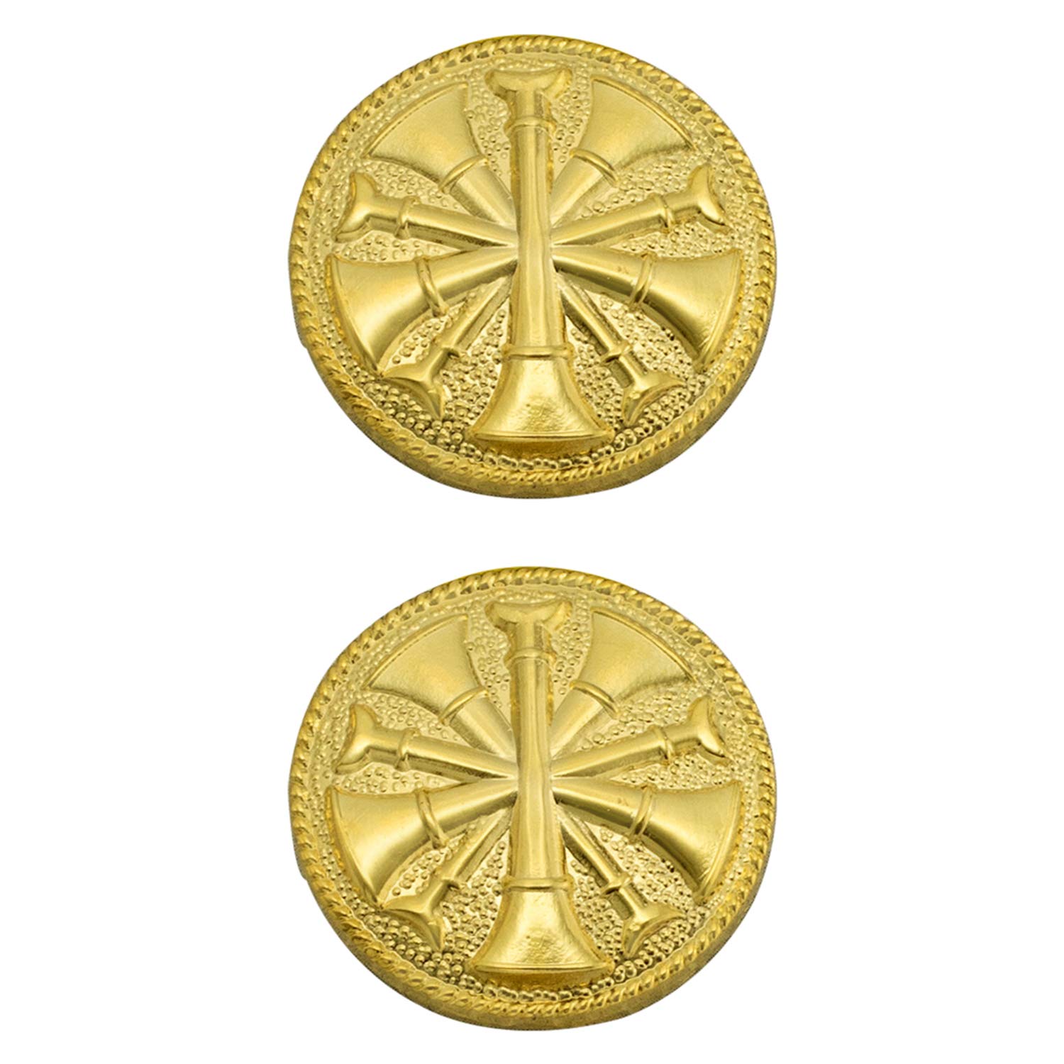 Amazon.com: Smith & Warren Five crossed Fire Chief Bugles On Round Disc ...