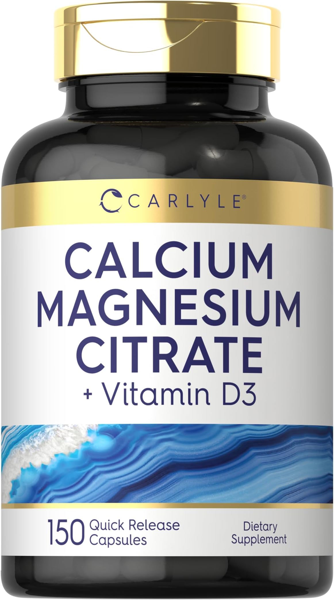 Amazon.com: Carlyle Calcium Magnesium Citrate with Vitamin D3 | 150 ...