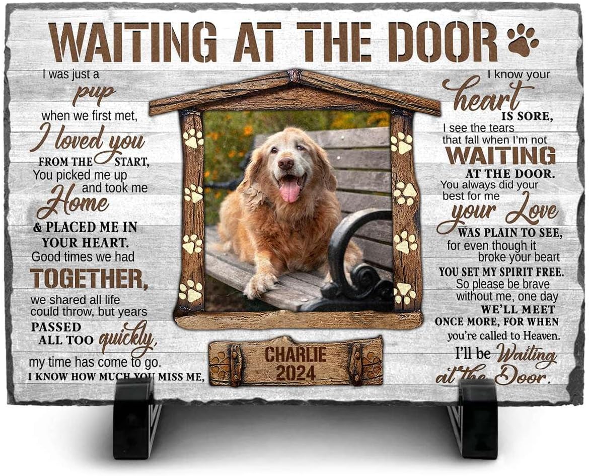 Amazon.com: TM TEEMAN Personalized Dog Memorial Stone, Pet Memorial ...