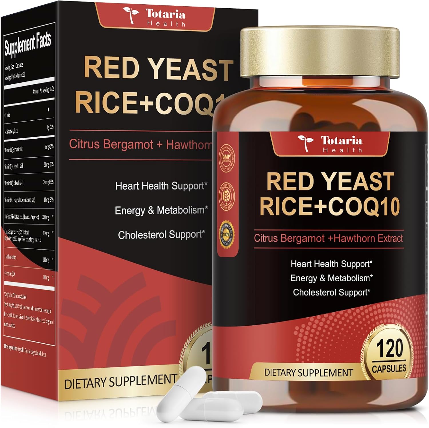 Amazon.com: Red Yeast Rice 2,000mg with CoQ10 Supplement - Citrinin ...