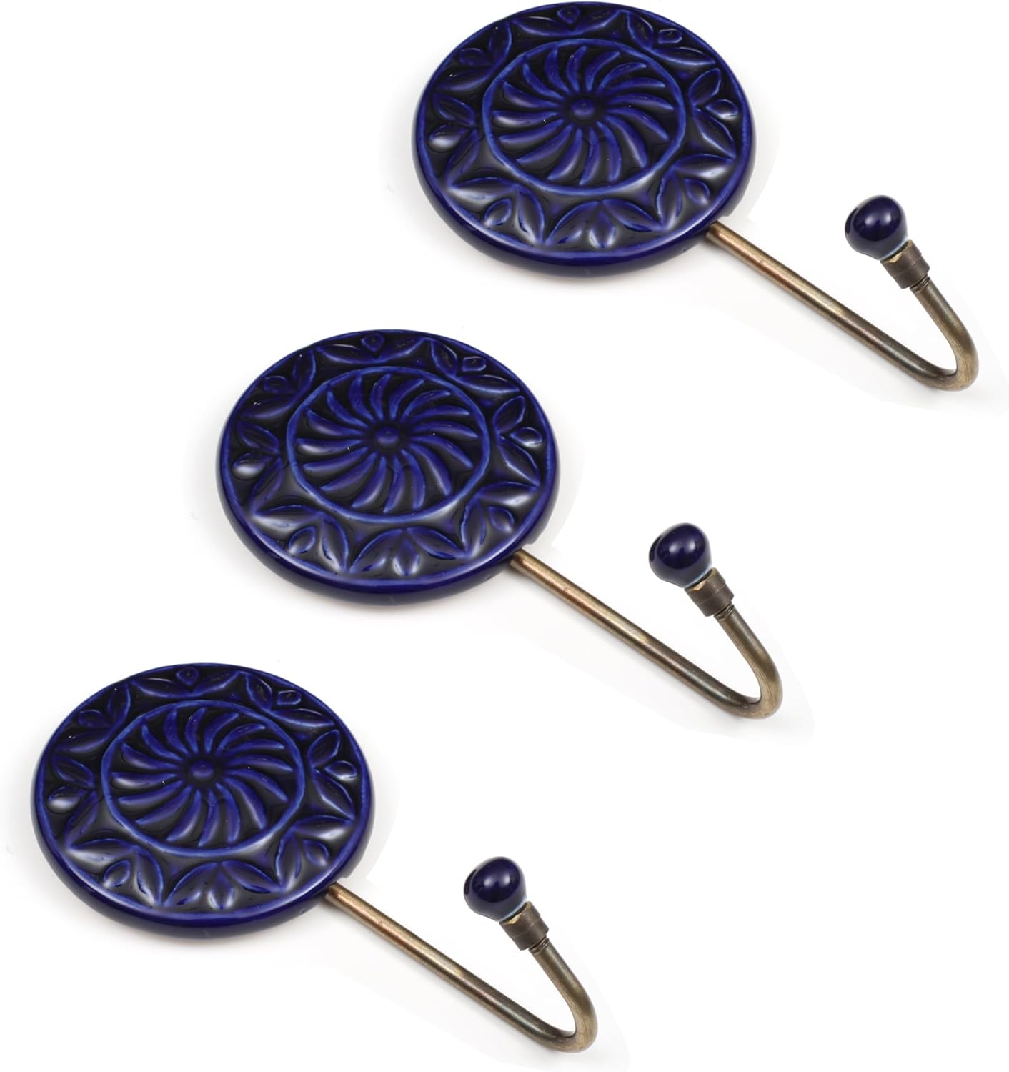 Amazon.com: Alpha Living Home Set of 3 Ceramic Wall Hooks - Handcrafted ...