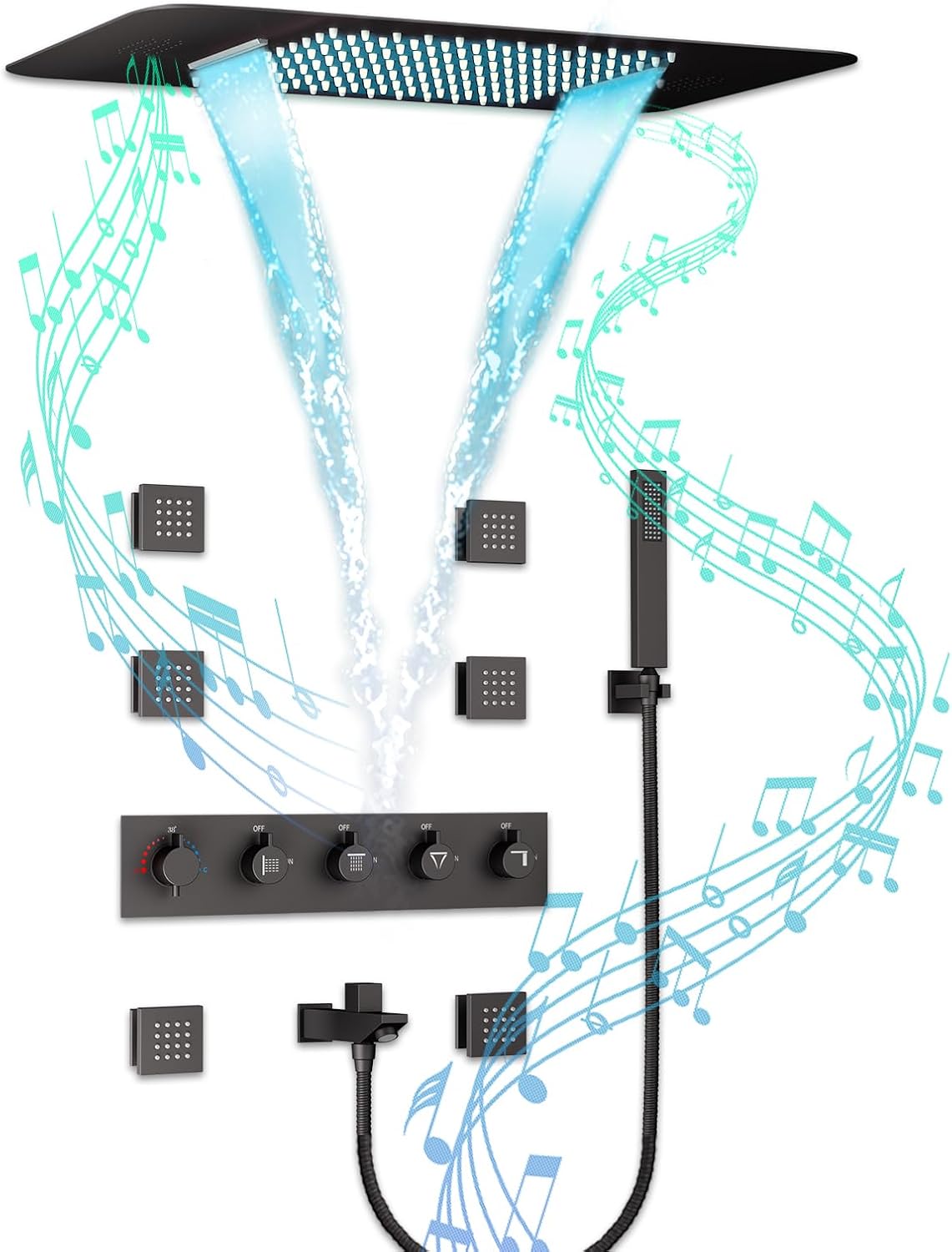 Thermostatic Shower System,Doozoler Smart Full Body shower syetem with ...