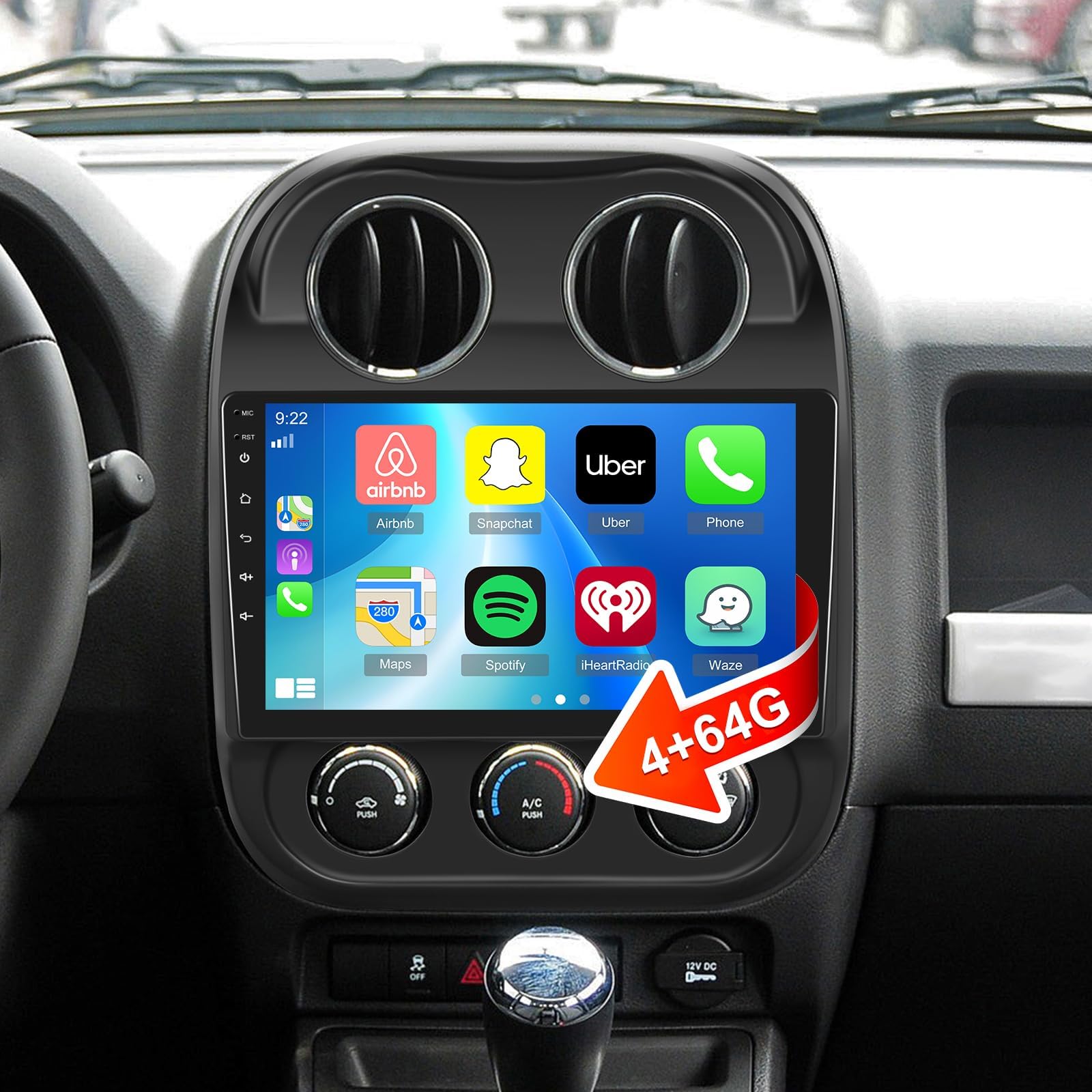 Amazon.com: 8 Core [4G+64G] Car Radio for Jeep Compass Patriot 2010 ...