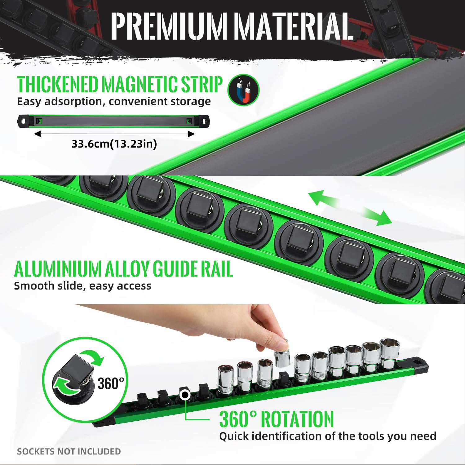 Snapklik.com : Reniteco Magnetic Socket Organizer, 9-Piece Heavty Duty ...