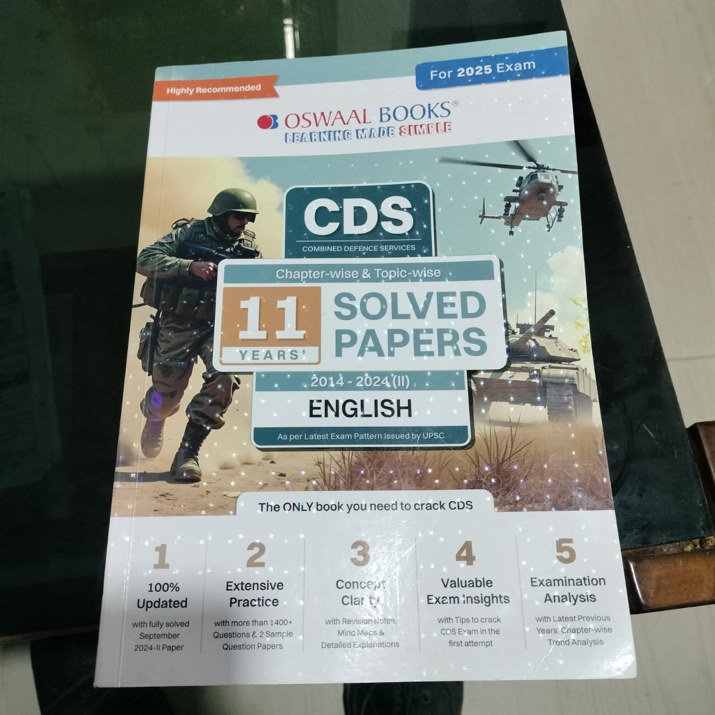 Oswaal CDS (Combined Defence Services) Chapter-wise & Topic-wise 11 Years' Solved Papers 2014 ...