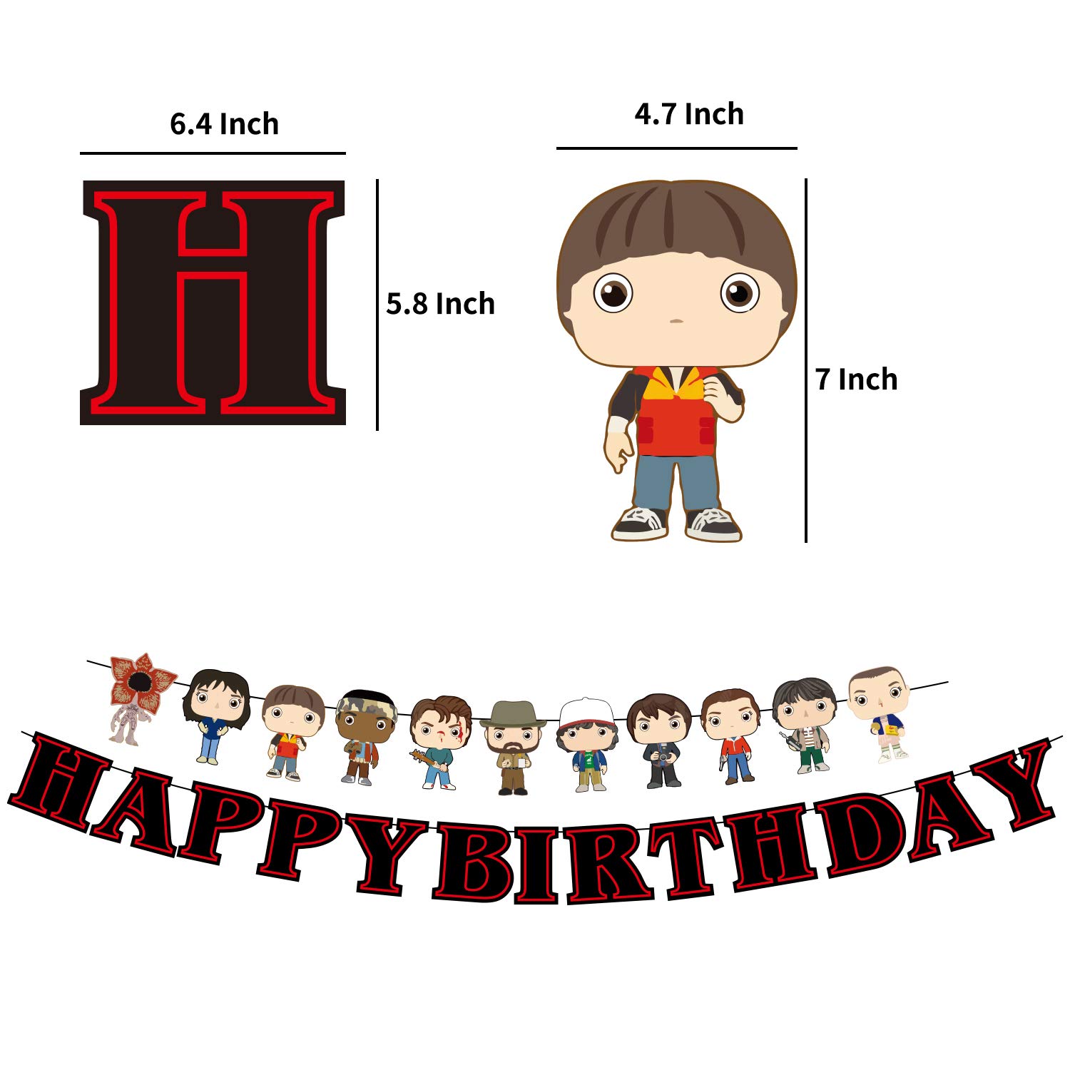 Buy Nelton Birthday Party Supplies For Stranger Movie Things Includes ...