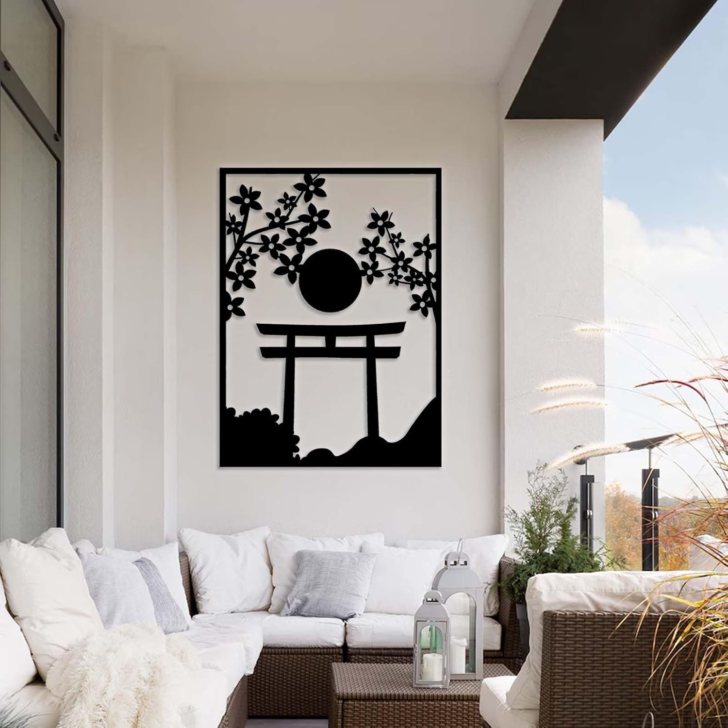 Amazon.com: Idadey Japanese Torii Gate Metal Wall Art, Japanese Wall ...