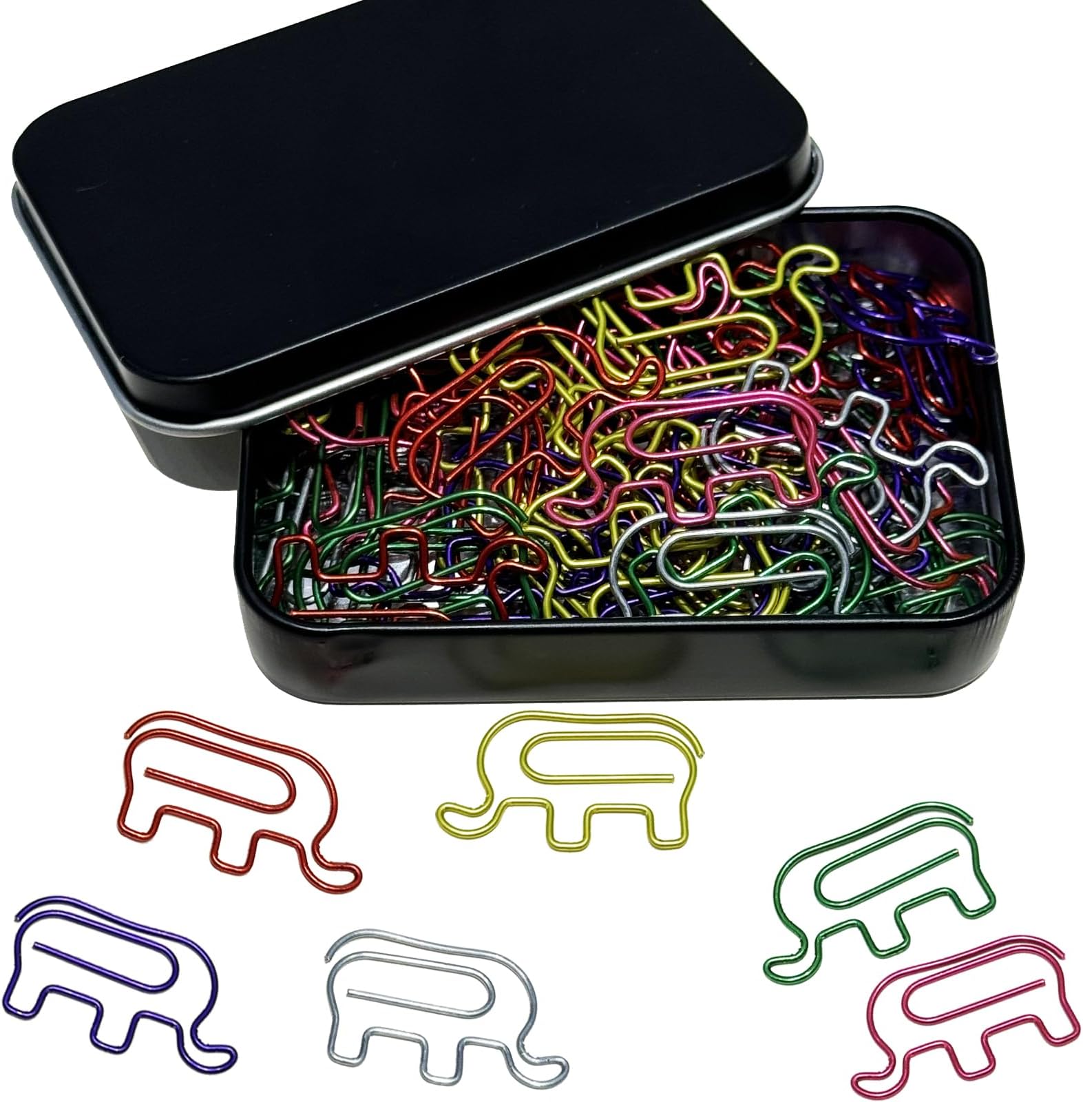 Amazon.com : HiQin Elephant Shaped Paper Clips Decorative Paperclips ...