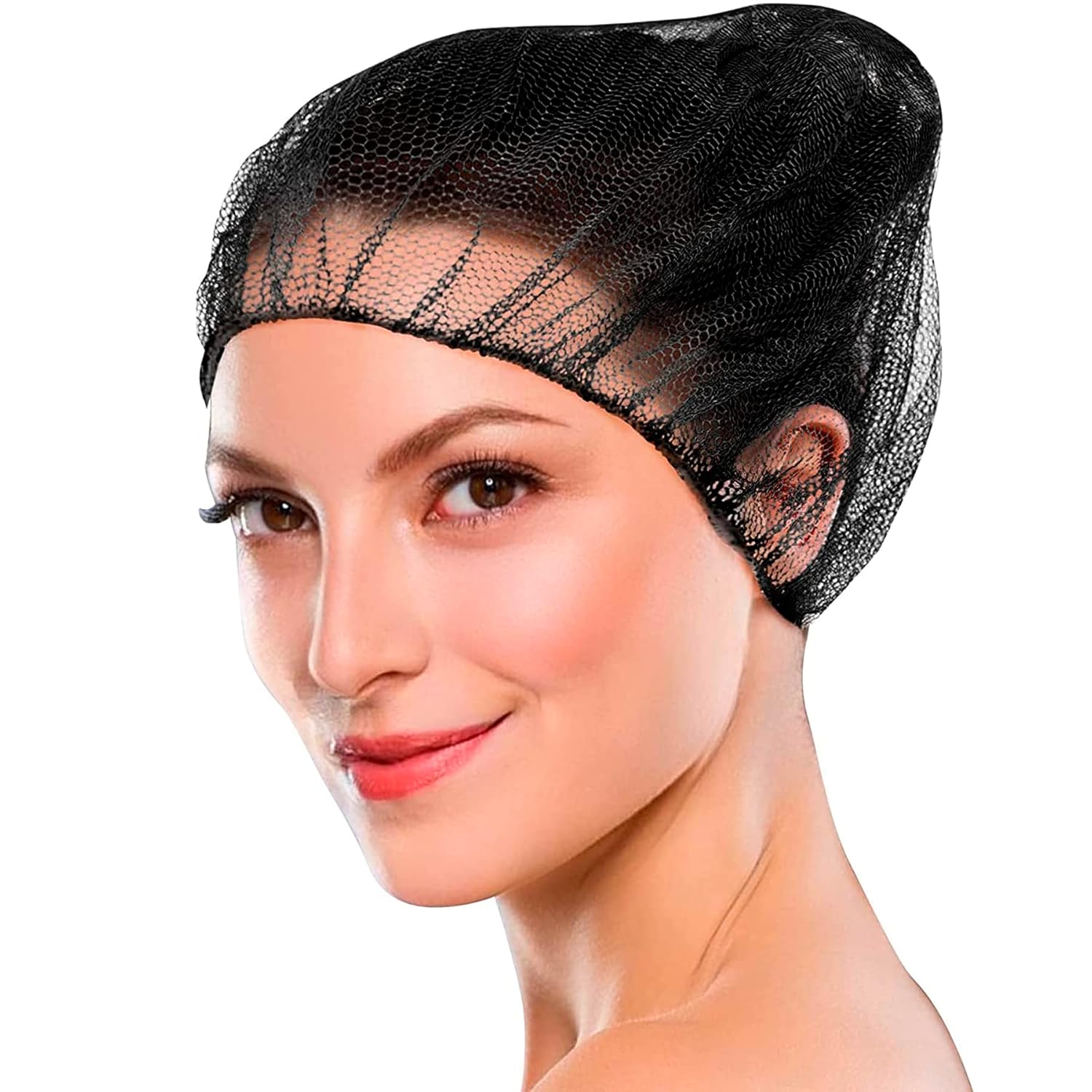 ABC Pack & Supply 100 Pack Black Nylon Hairnets 24â€ Size. Disposable ...