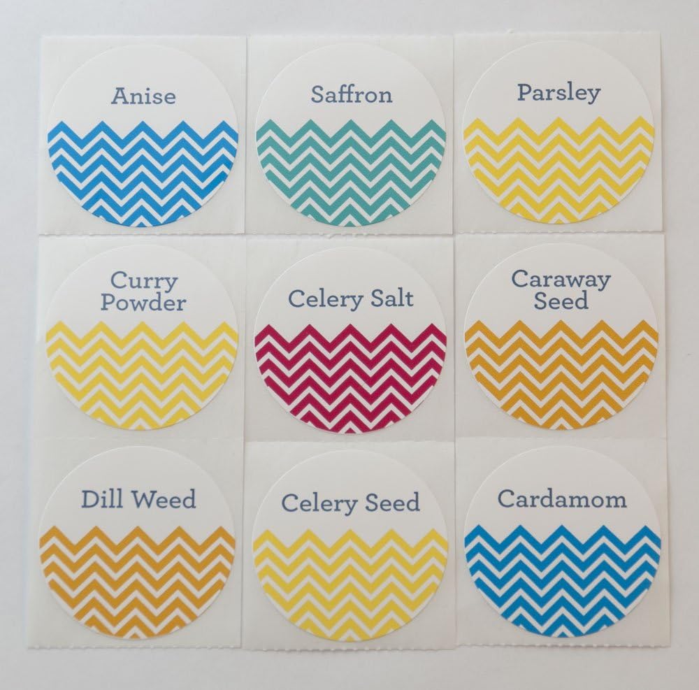 Amazon.com: Chevron Spice Jar Labels, Set of 45: Kitchen Storage And ...