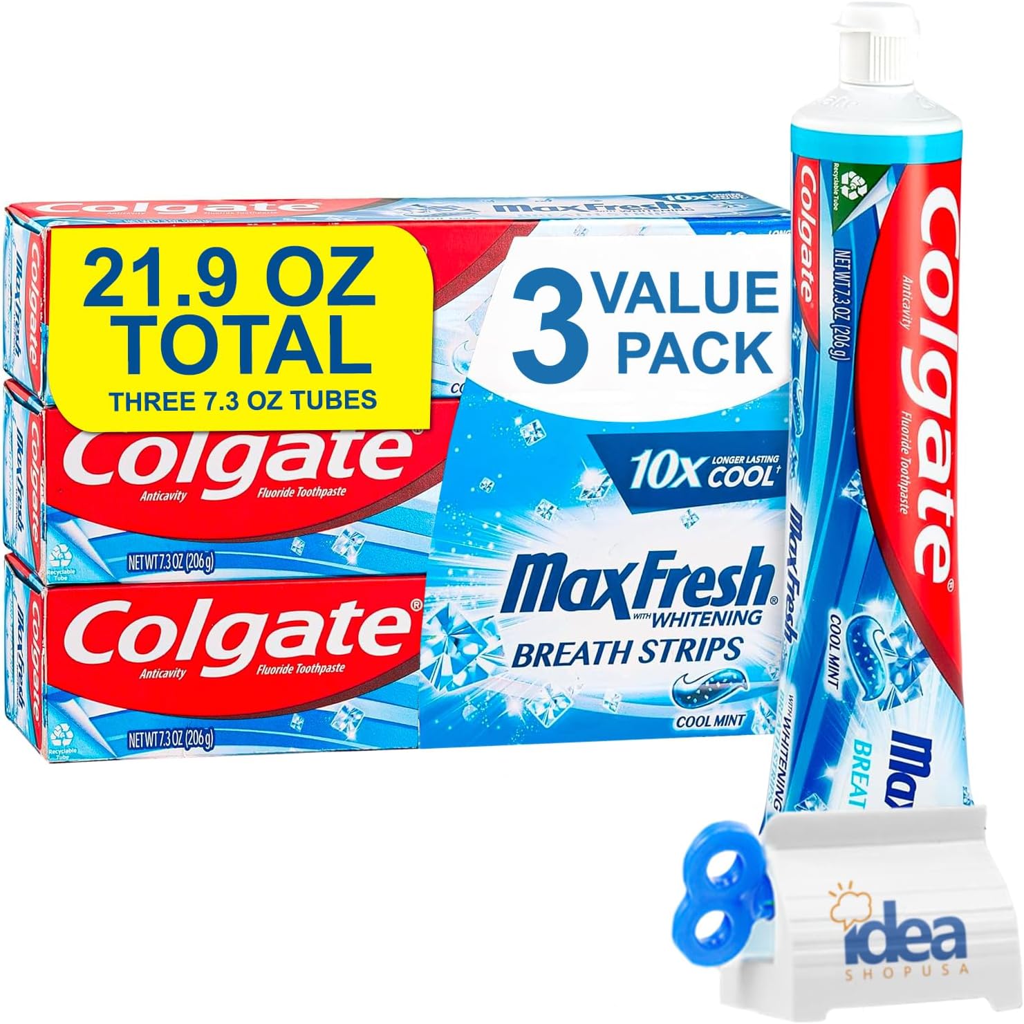Amazon.com: Colgate MaxFresh Fluoride Toothpaste 6 oz, Twin Pack, Cool ...