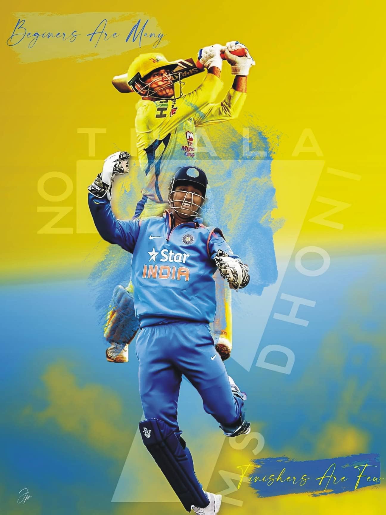 StickMe 'M S Dhoni Cricket Wall Sticker ' -SM455 (Multi Colour, Vinyl ...
