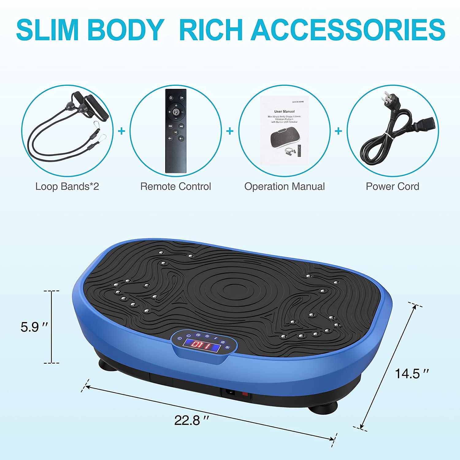 Vibration Plate Exercise Machine Whole Body Workout Vibrate Fitness ...