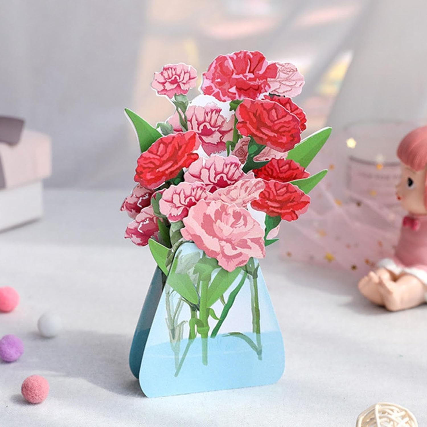 Amazon.com : EVANUUI Pop Up Flower Bouquet Card, Mother's Day Cards ...