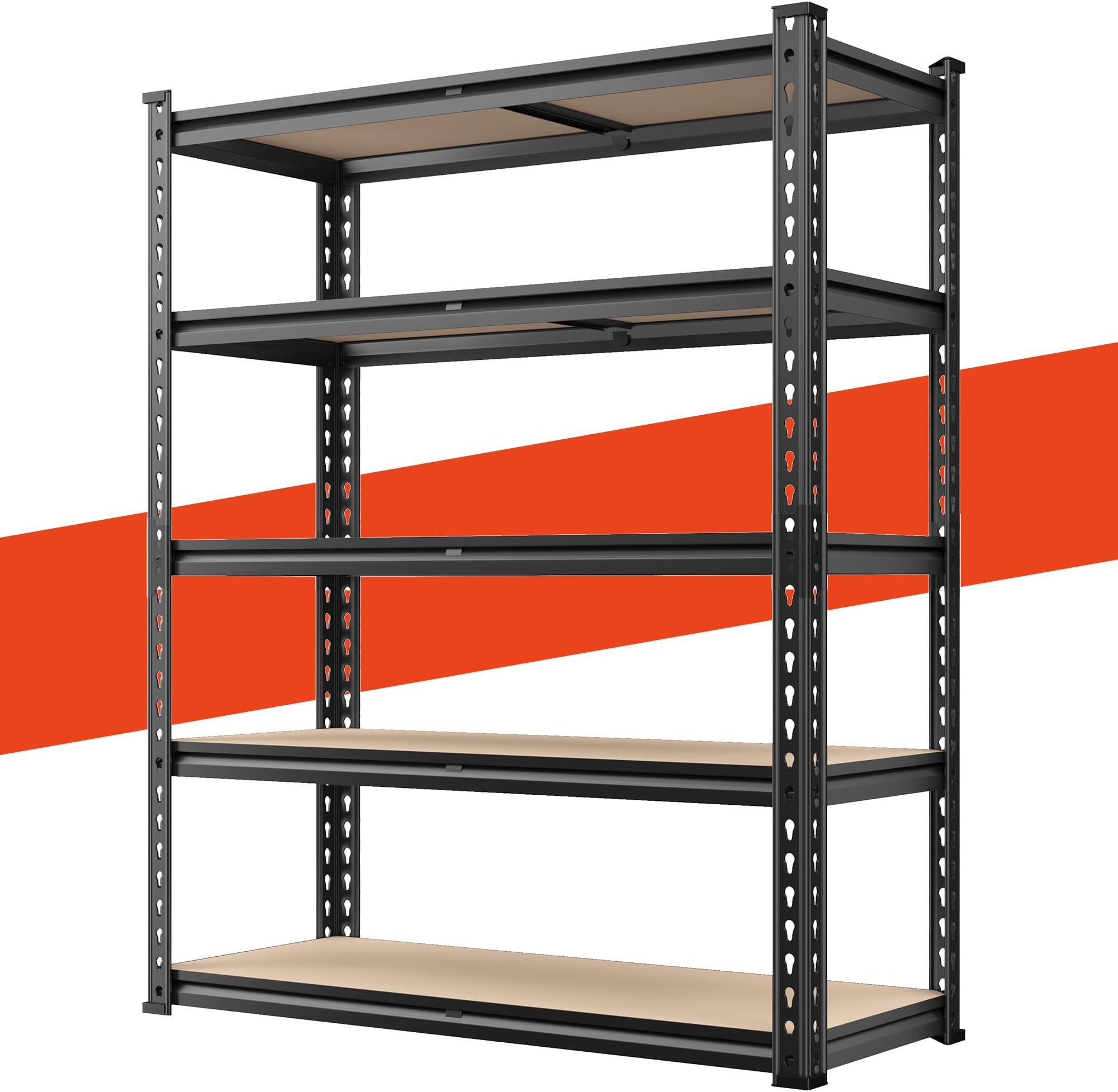 Amazon.com: REIBII 72" Garage Shelving Heavy Duty Storage Shelves ...