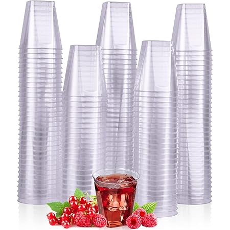 Amazon.com: Prestee 100 Clear Plastic Shot Glasses Bulk, 2 oz. - Mini ...