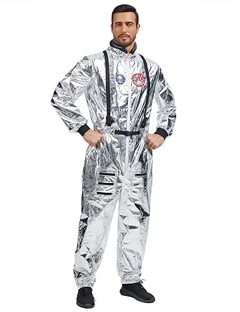 Amazon.com: Adult Astronaut Costume Men, Unisex Outer Space Costume ...