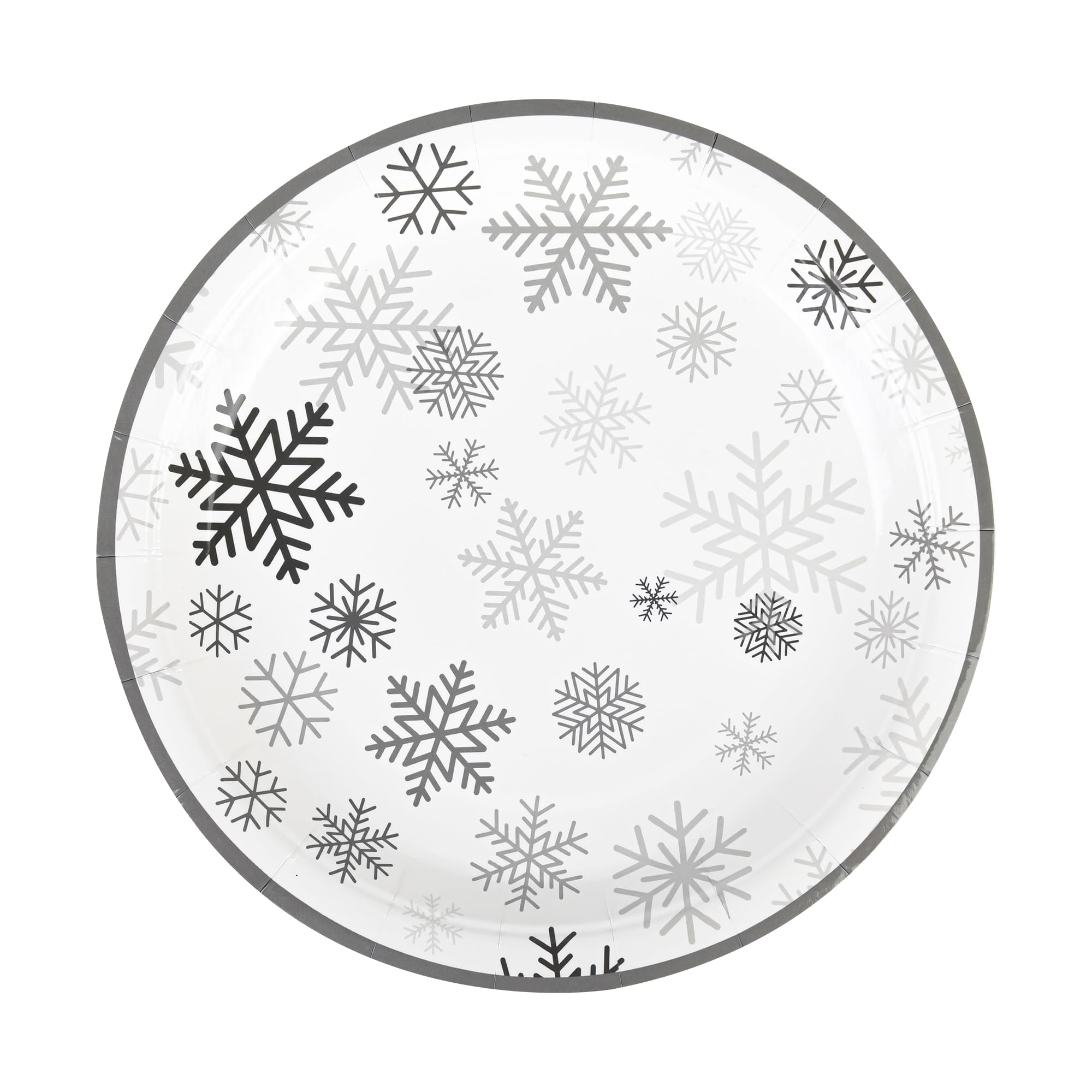 Amazon.com: AimFun Snowflake Paper Plates Christmas Disposable Party ...