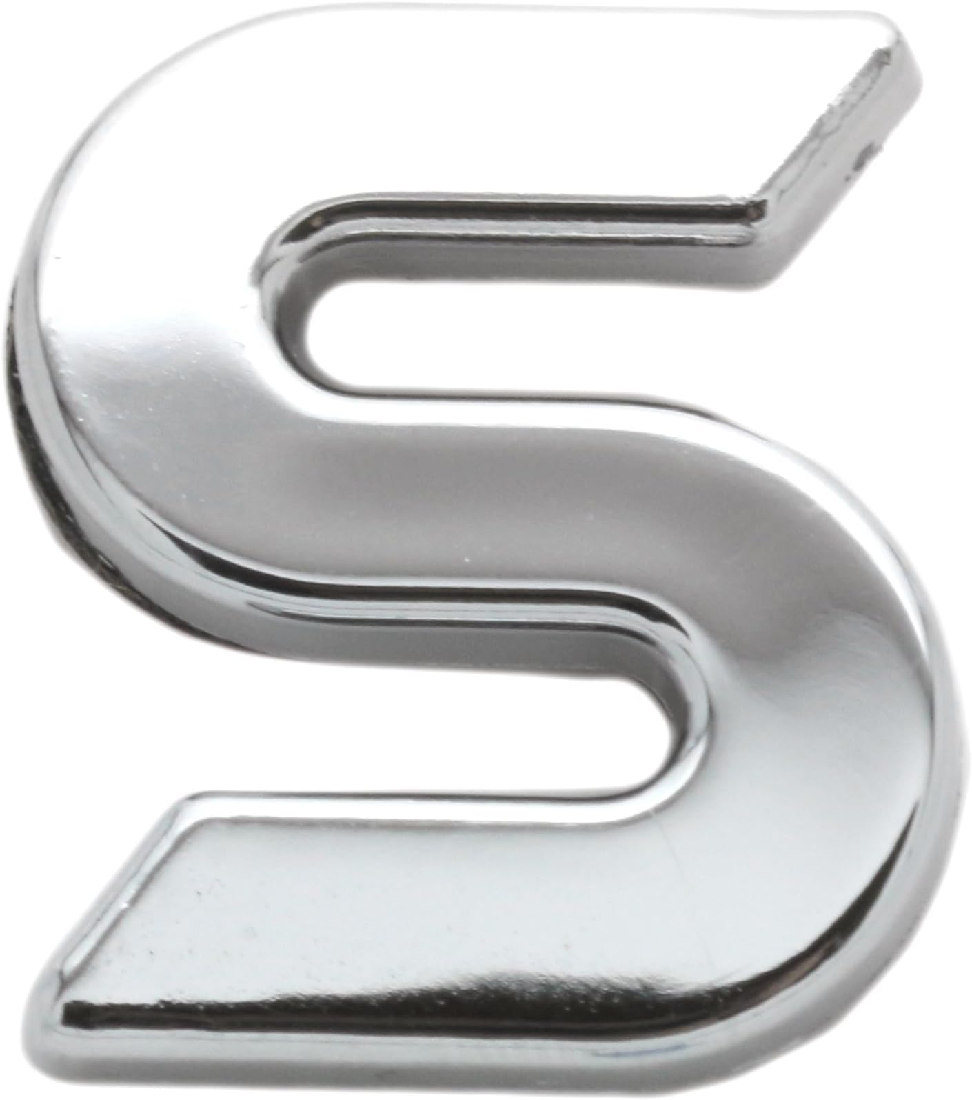 Chrome Look Letter S Car Decal / Badge - Comes with Self Adhesive Back ...