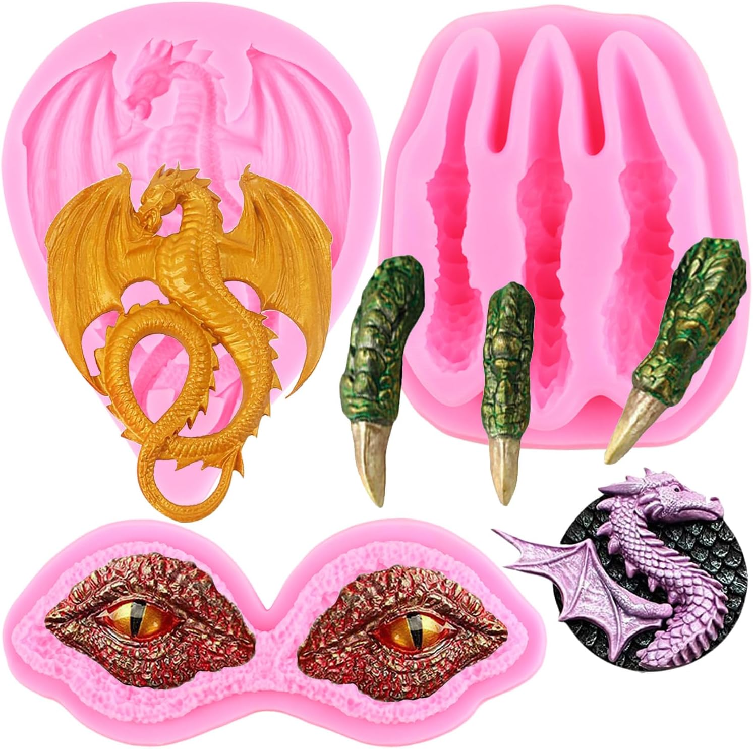 Amazon.com: MYPRACS Dragon Silicone Molds Dragon Eyes Dinosaur Claws ...