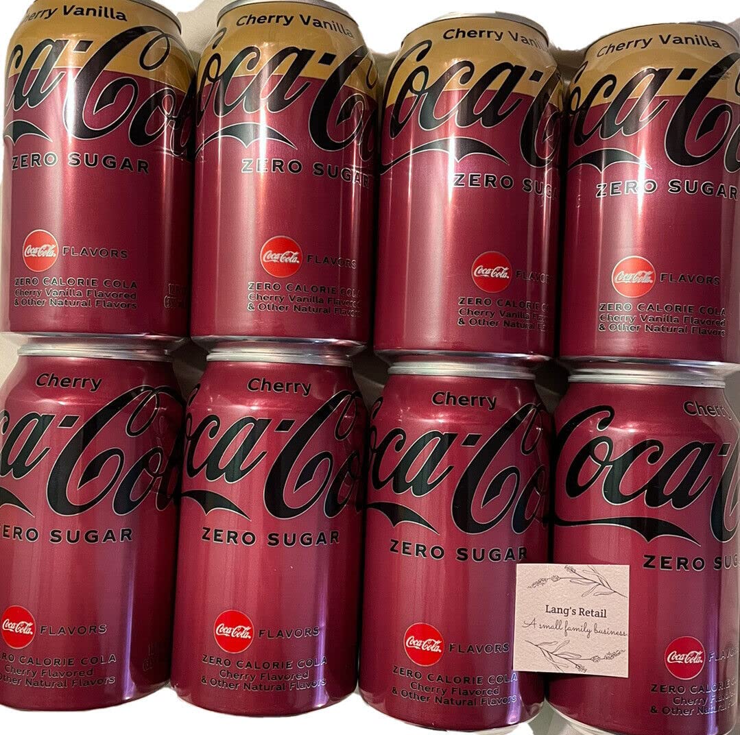 Buy Coca Cola Cherry Zero Sugar Mini Cans and Coca Cola Cherry Vanilla ...