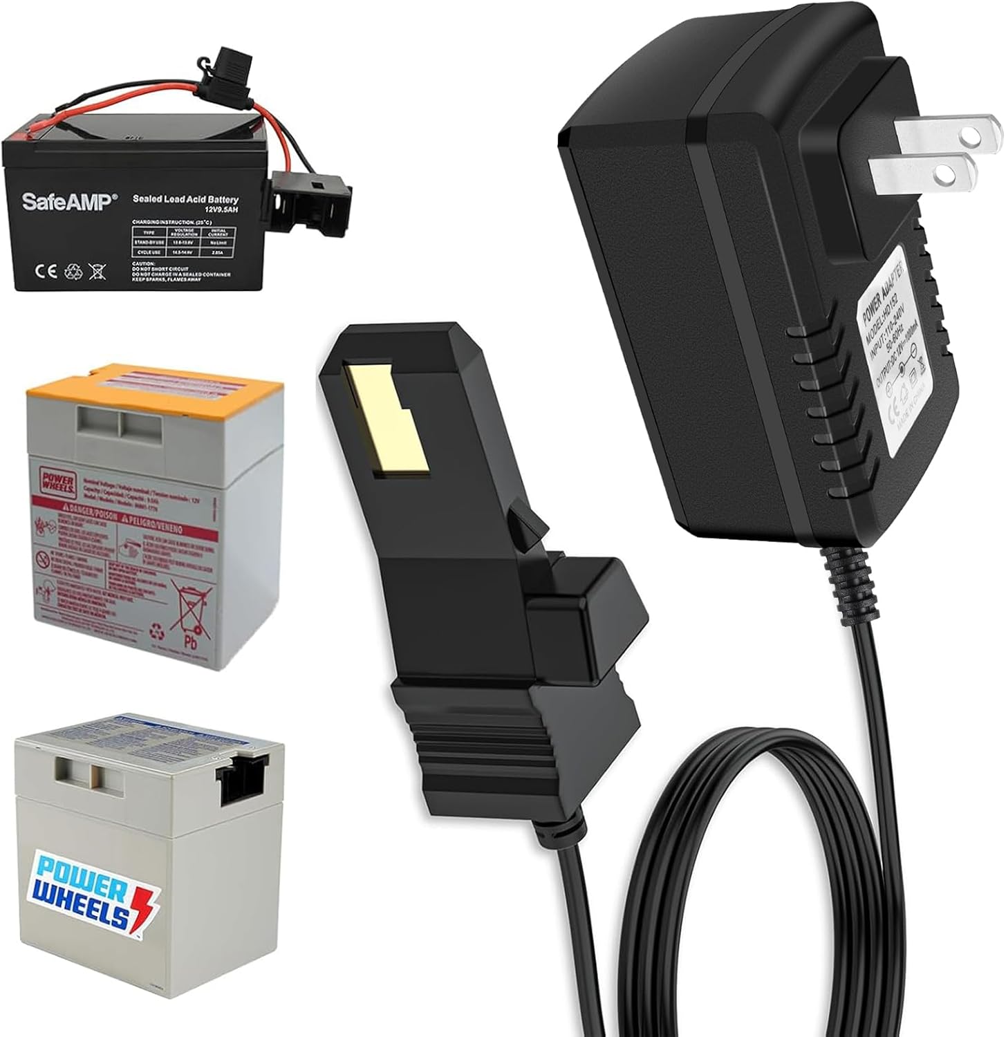 Amazon.com: 12V Battery Charger for Power Wheels Gray Battery and ...