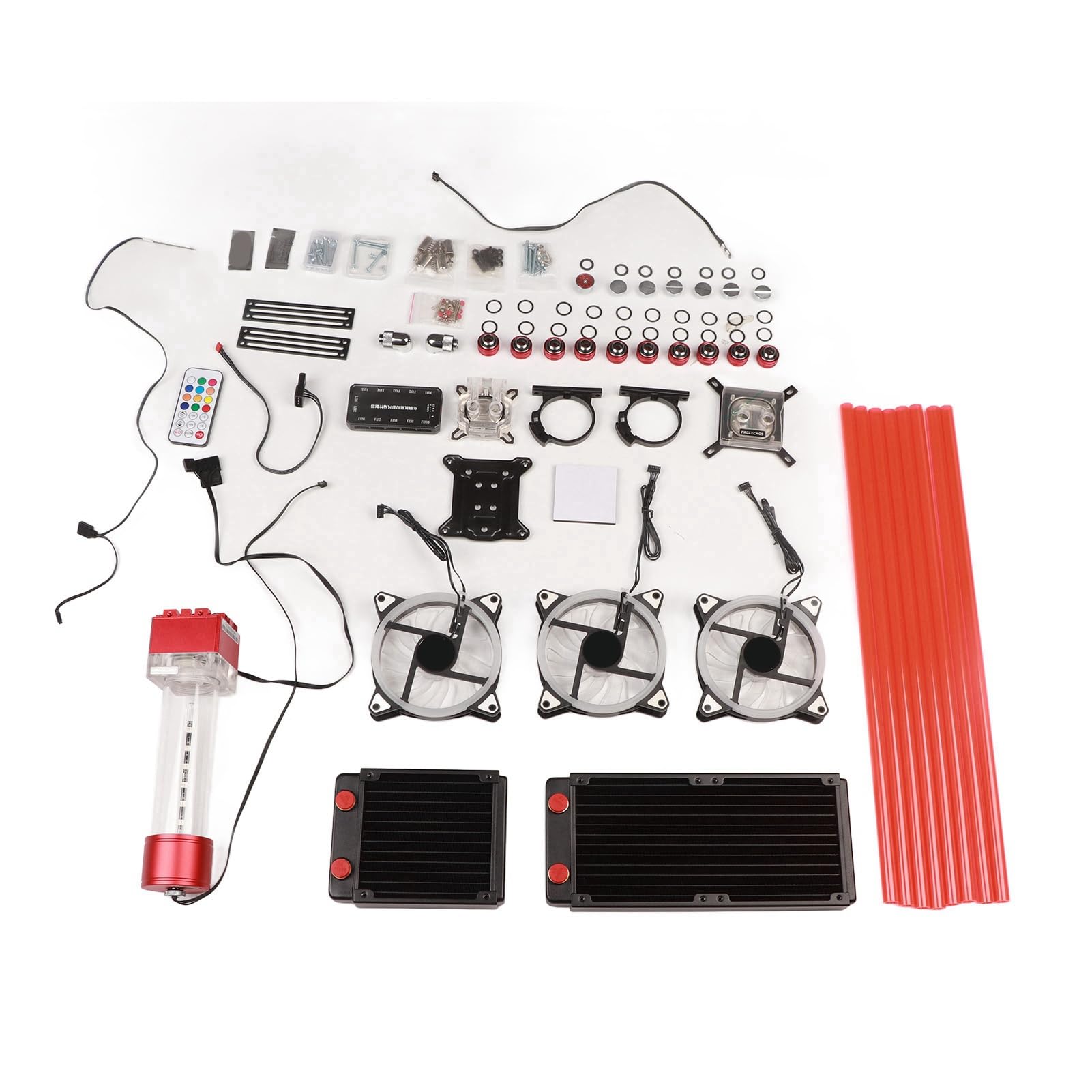 Amazon.com: Compputer Water Cooling Kit, 172MM Light bar & 800L/H G1/4 ...