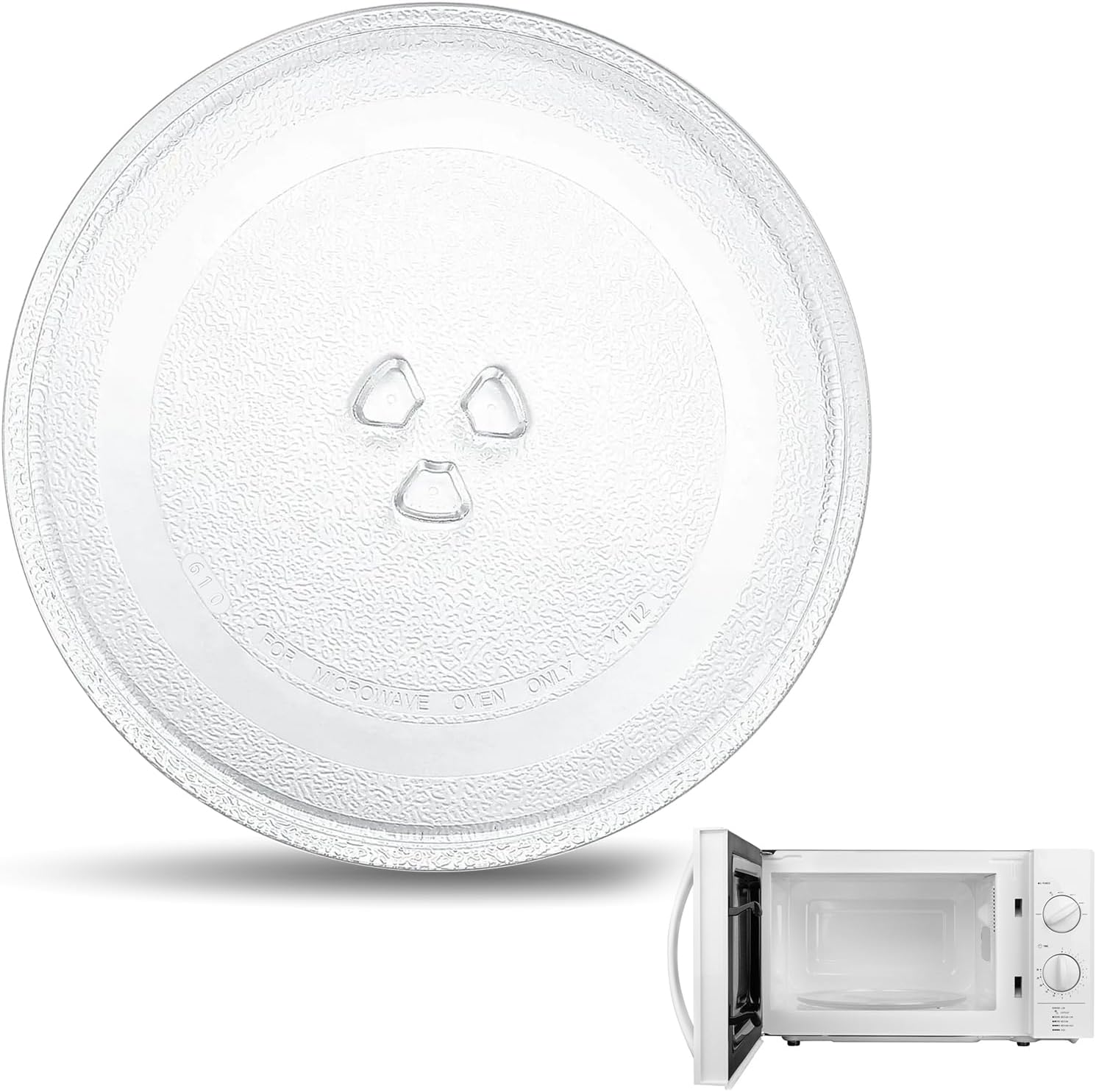 Microwave Plate Glass 25.5 cm, Universal Turntable for Microwave, Glass ...