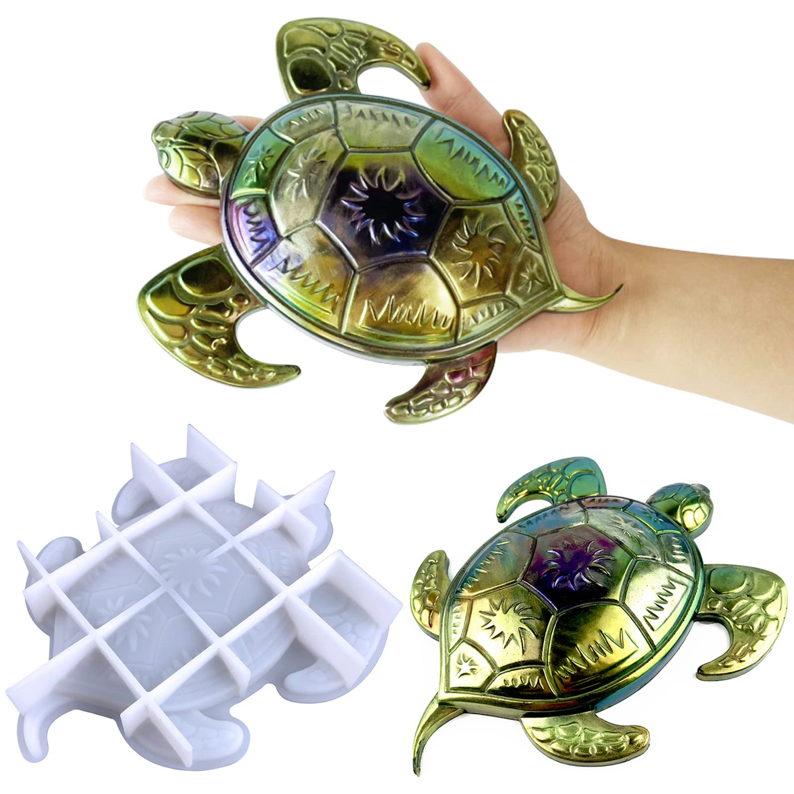 Amazon.com: Voaesdk Sea Turtle Resin Molds Silicone, Cute Turtle Epoxy ...