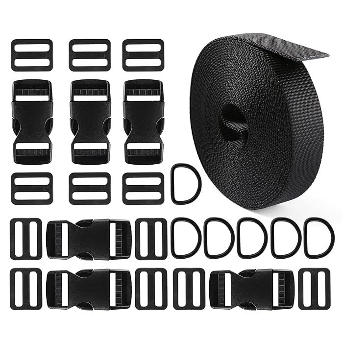 Buy Buckles Strap 1 Inch: Nylon Webbing Straps 6 Yards, Quick Side ...